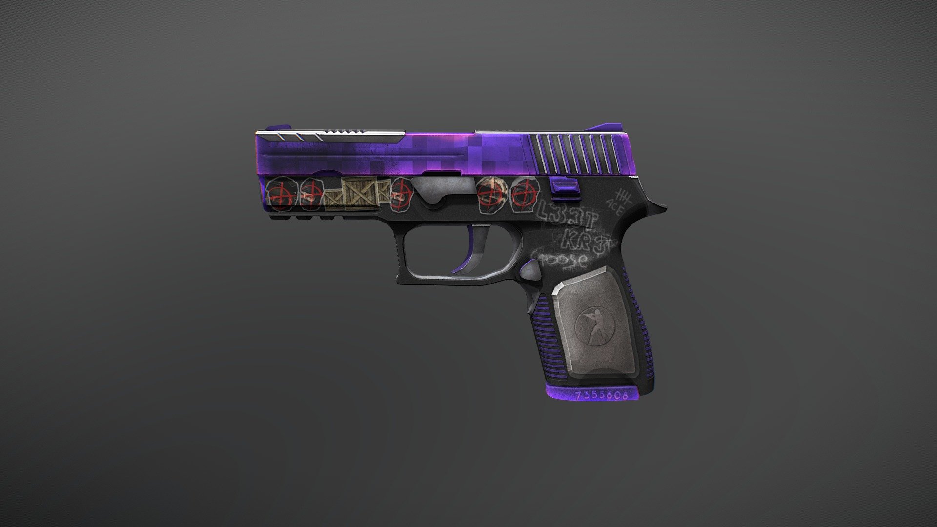 P250 Retro-Strike V2 - 3D model by SPARXS [ae9d33b] - Sketchfab