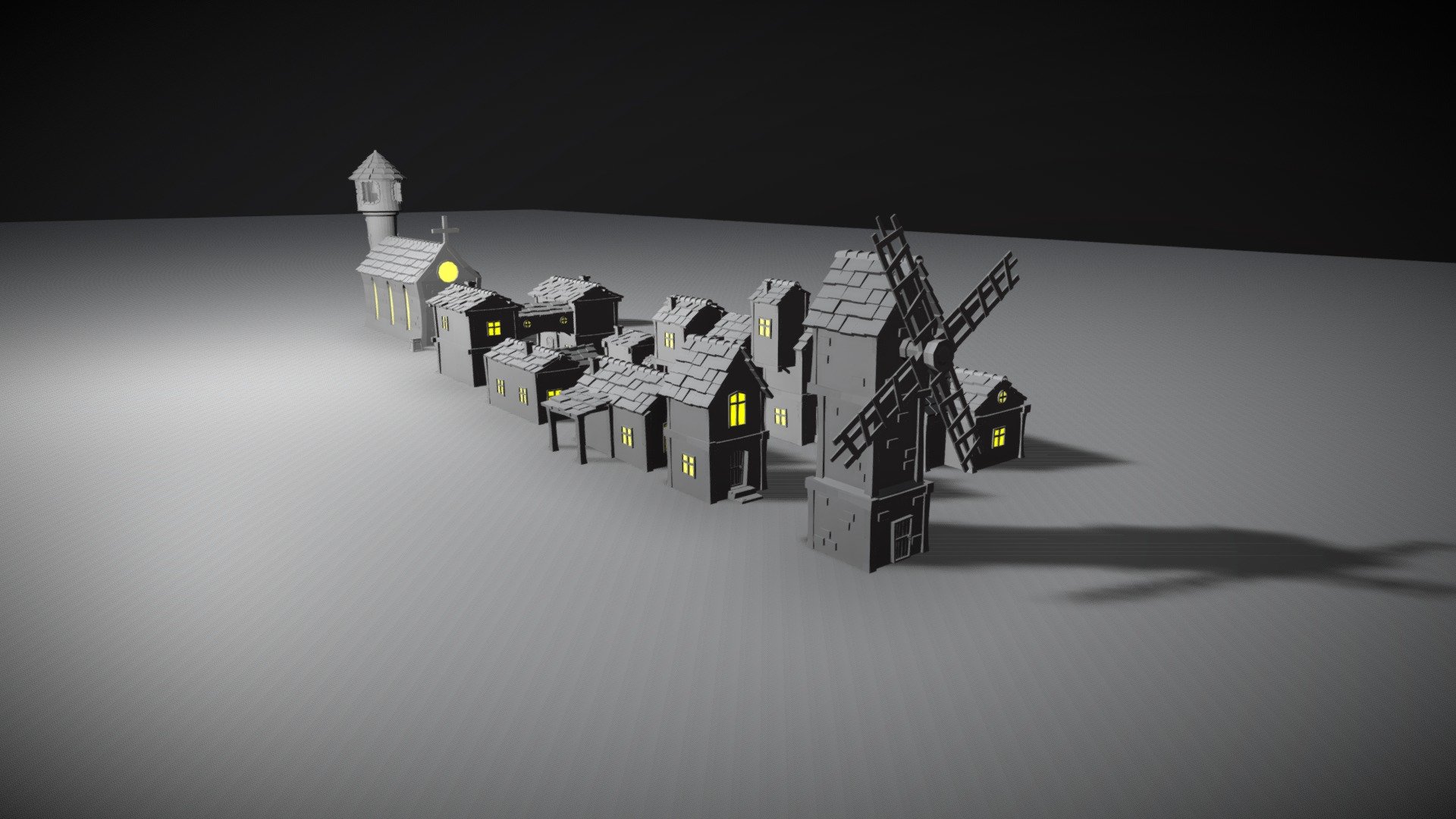 medieval village - 3D model by Maxtoblenter [aea15d1] - Sketchfab