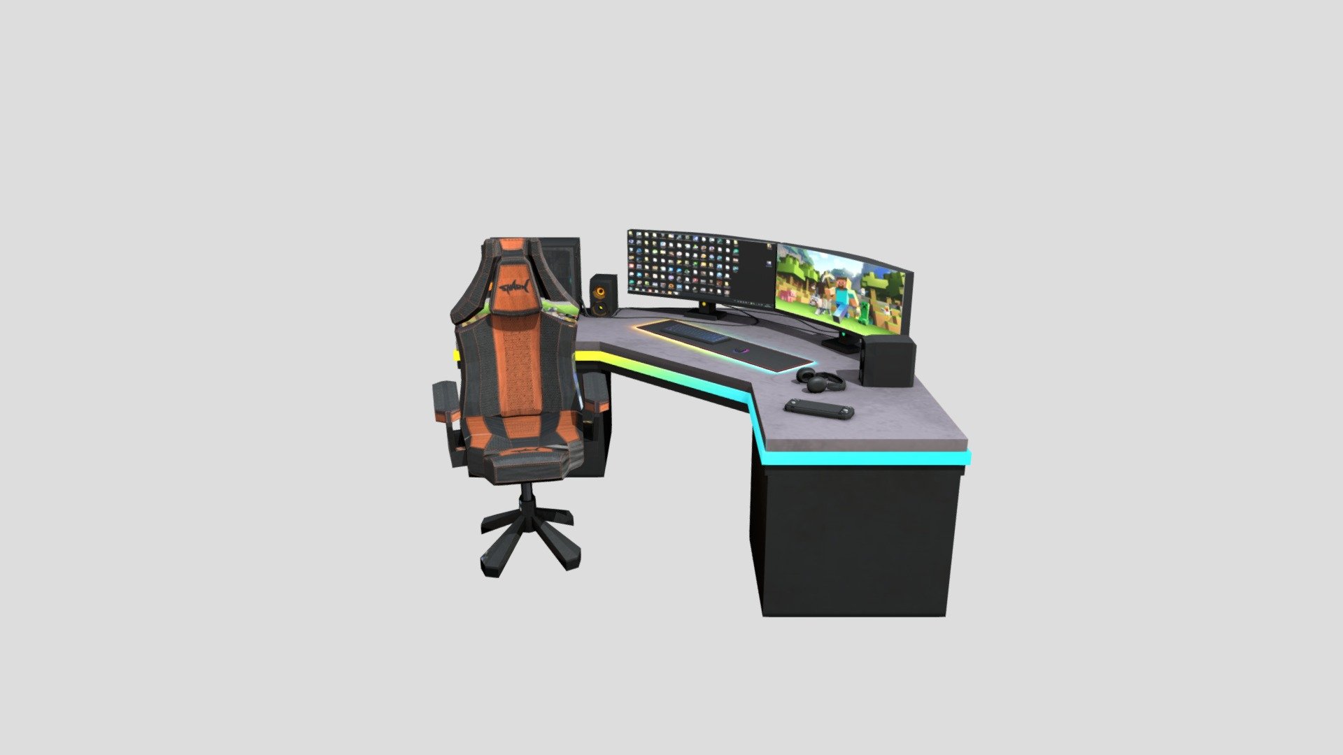 Gaming_ Setup - 3D model by odalisrodrigueztolentino [aea45e8] - Sketchfab