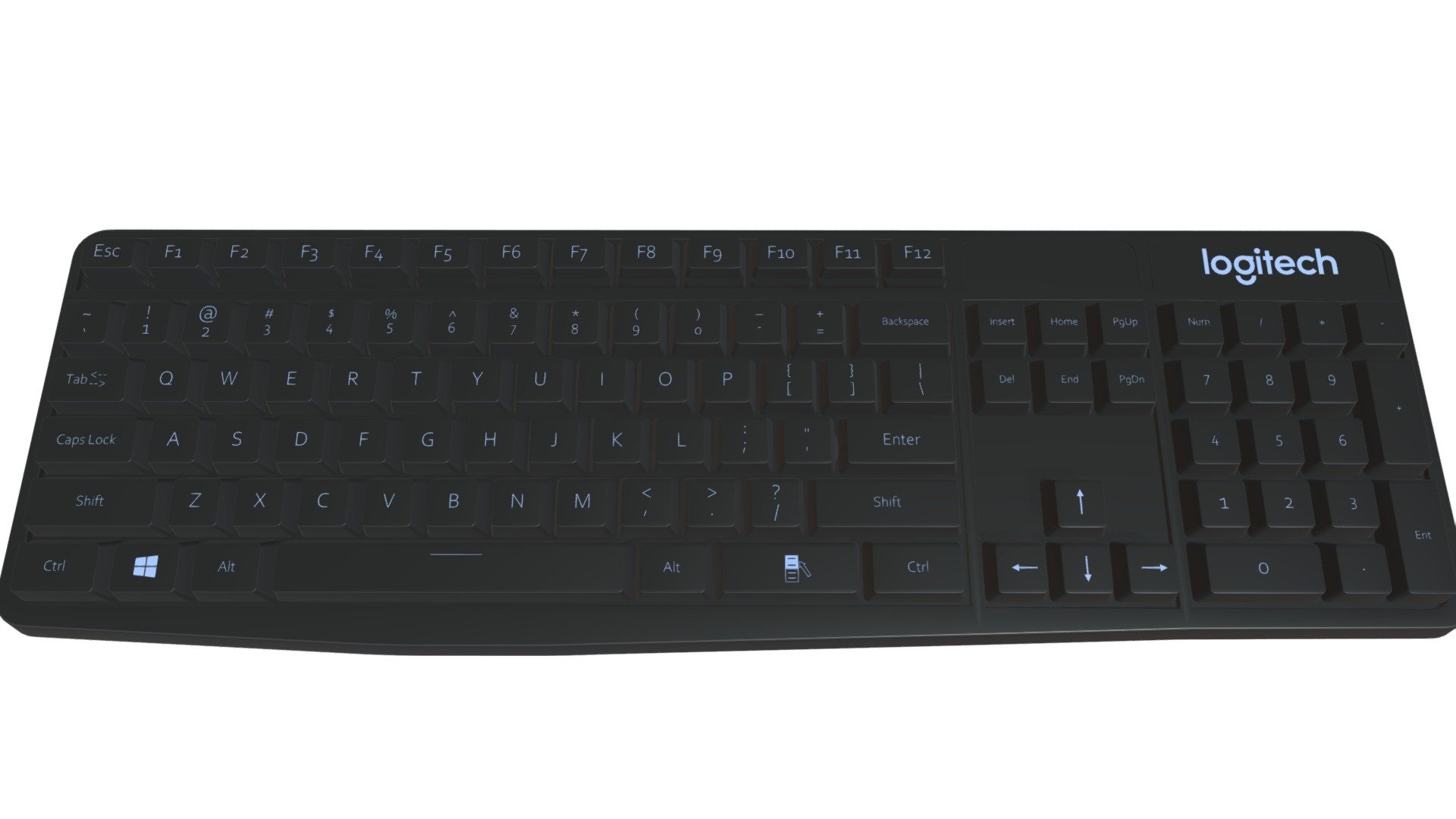 46-logitech-keyboard - Download Free 3D model by BlenderMaster ...