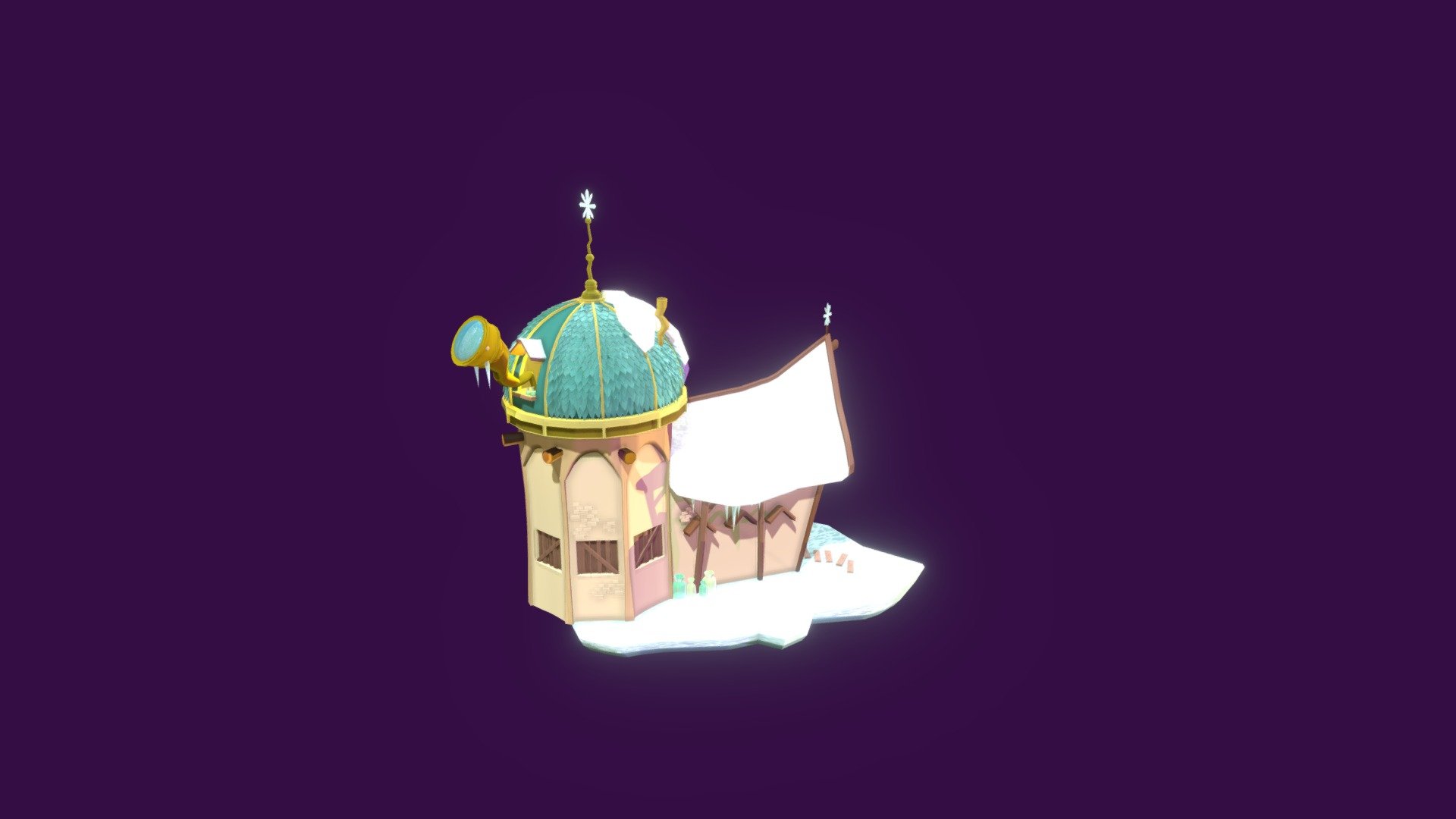 Winter Watchtower V2 - 3D model by Feevd [aea6a1d] - Sketchfab