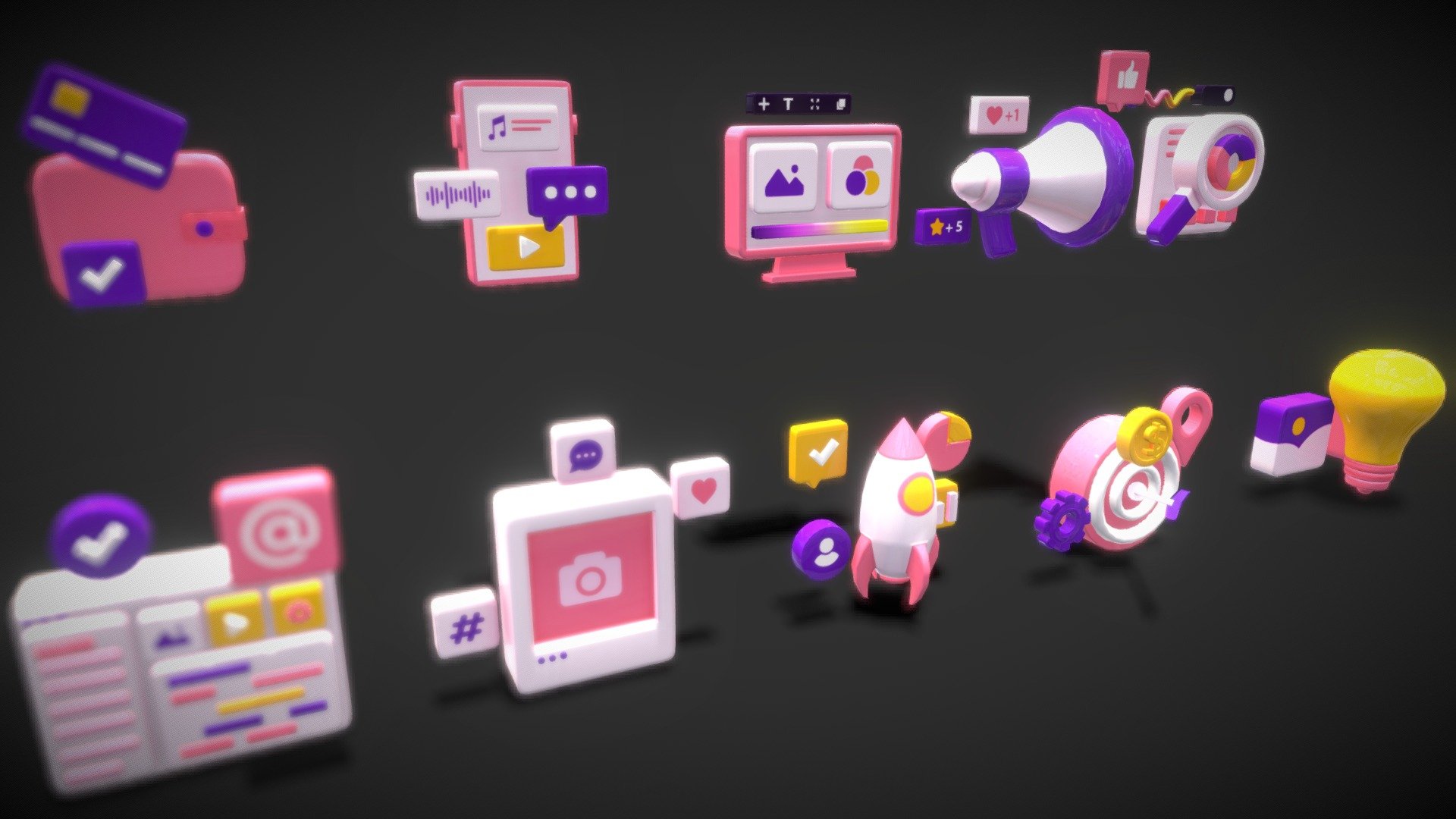 3D Button Collections1 - Buy Royalty Free 3D model by V5 (@sakurav) [aea7791] - Sketchfab Store