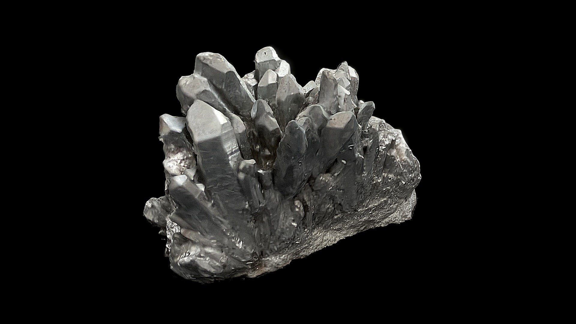 3D scan of silver covered quartz - Download Free 3D model by Florian ...
