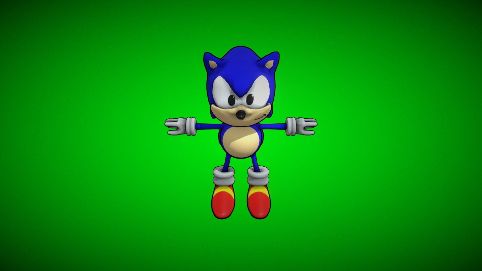 SONIC OUTLINE - Download Free 3D model by Sapx (@sapxBlend) [aeae957 ...