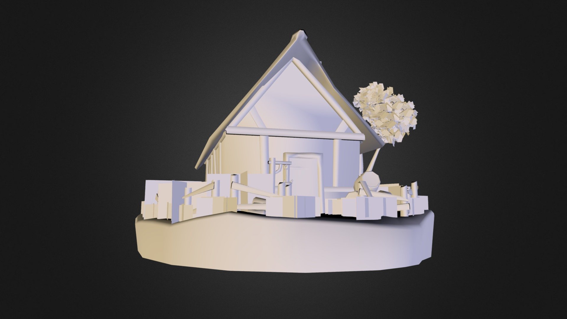 cottage - 3D model by chriscunningham [aeb1130] - Sketchfab
