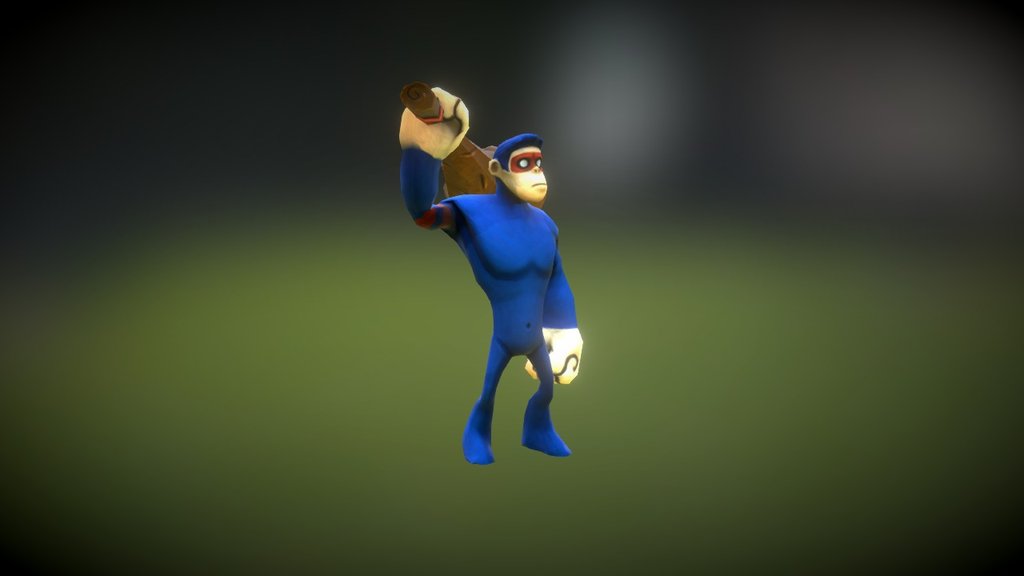 Blue Monkey - 3D model by Tarcisio Rezende (@Shendoo) [aeb19b9] - Sketchfab