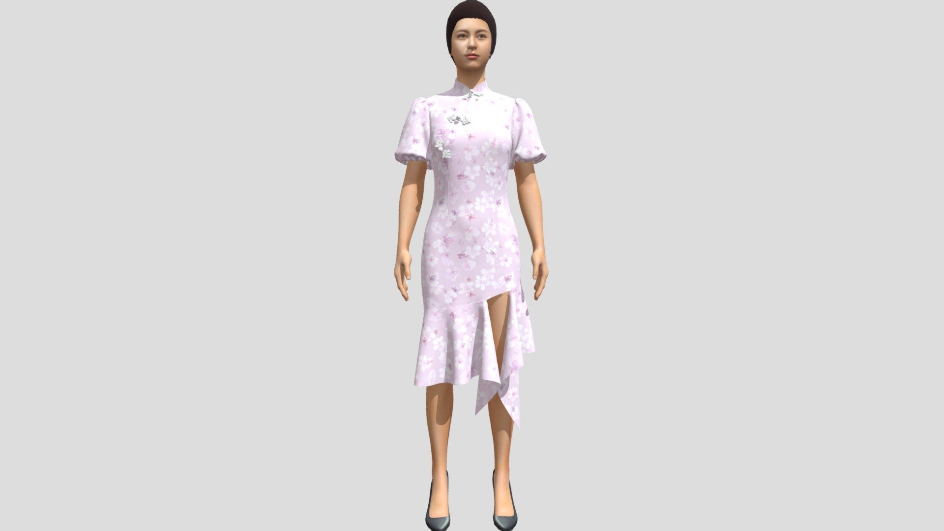 W-Cheongsam - Download Free 3D model by Style3D CG (@Style3DMeta ...