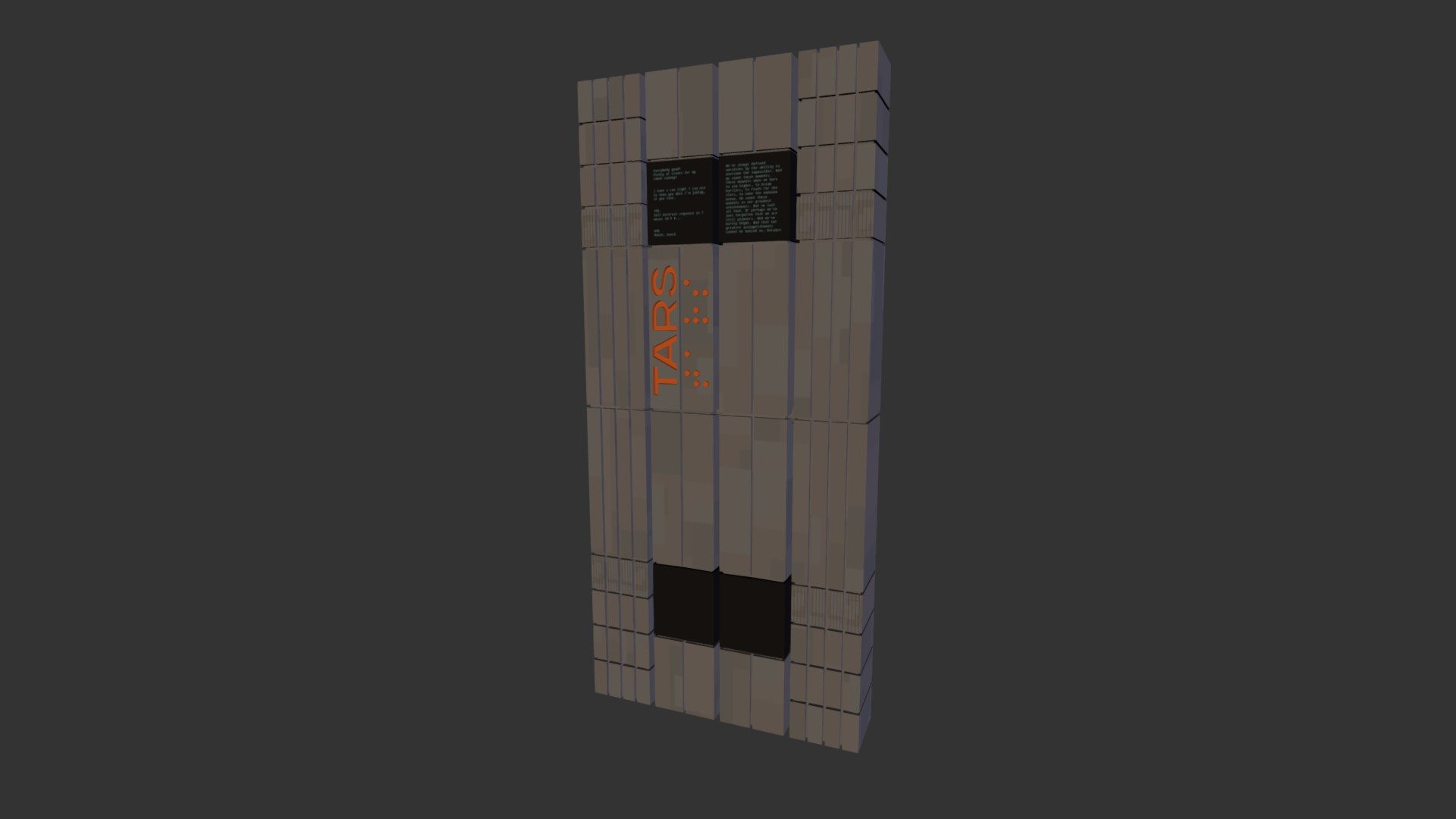 Quotation - TARS from Interstellar - 3D model by Bavo 'Luch ...