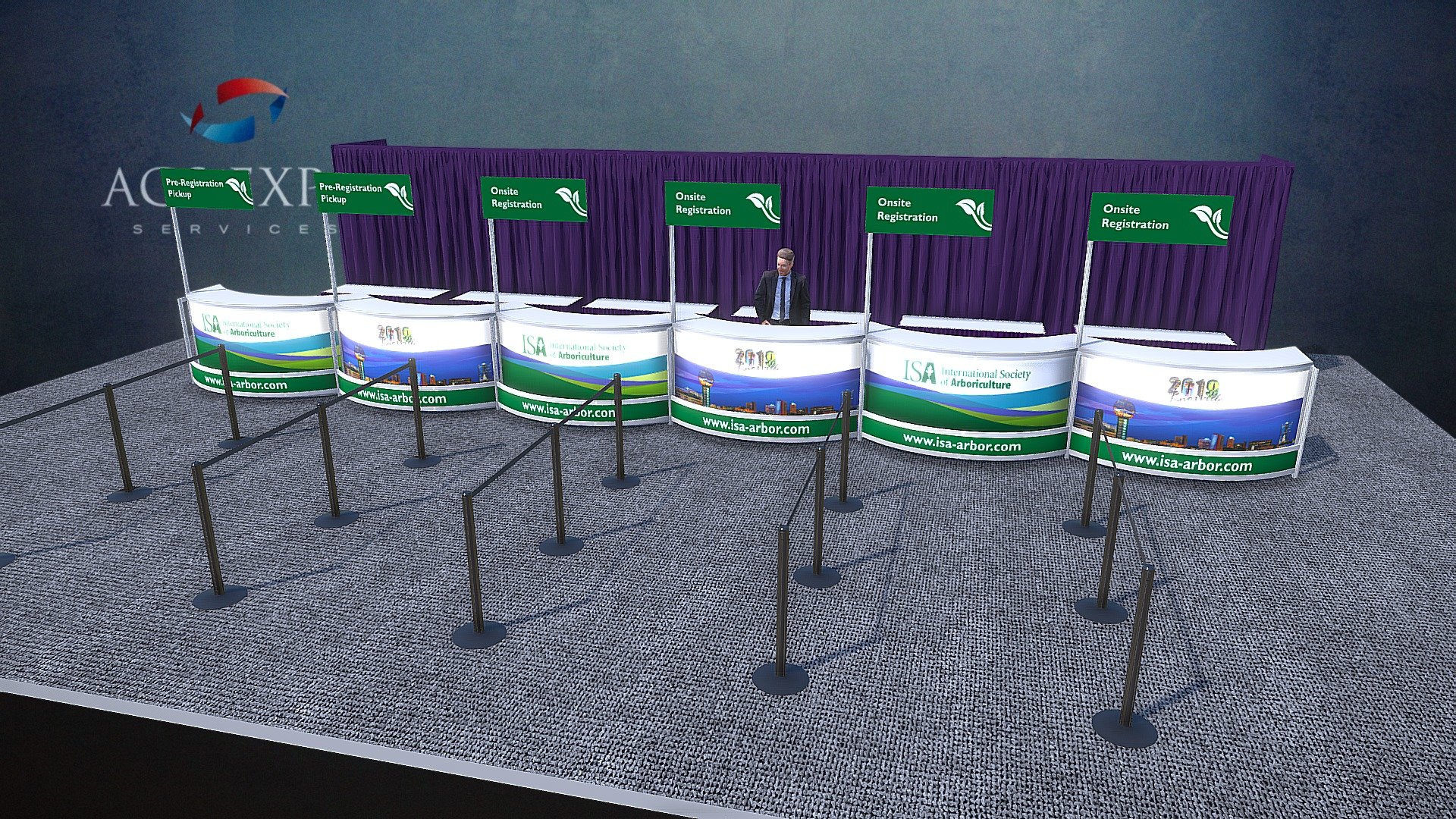 ISA 2019 - REGISTRATION COUNTERS - 3D model by AGS Expo Services (@AGS ...