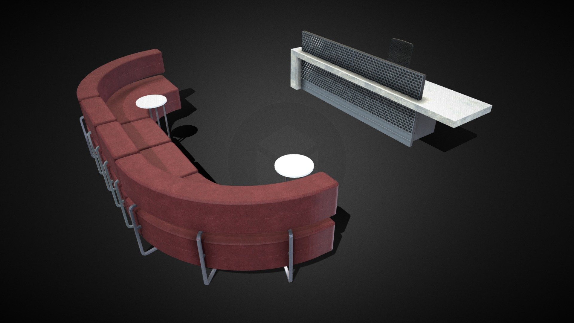 Reception red - Buy Royalty Free 3D model by sight [aeb68a7 ...