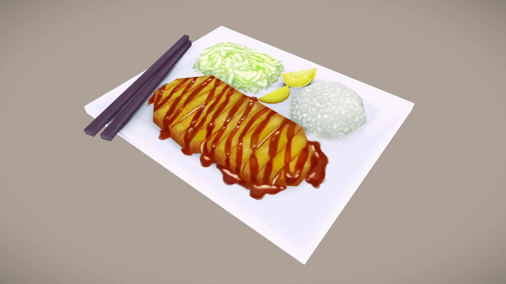 Chicken Katsu - 3D model by Nicole "CmdrSpaceCat" Rusk (@cmdrspacecat ...