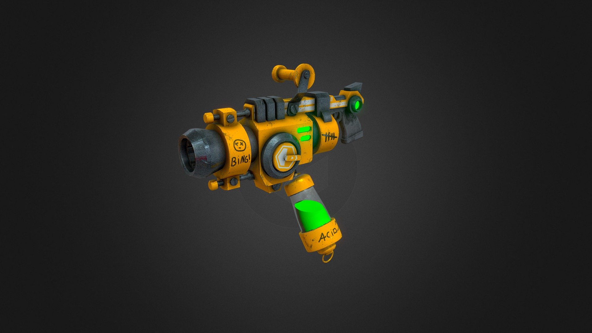 Ray Gun Cartoon - Download Free 3D model by Shadocks [aebdb6a] - Sketchfab