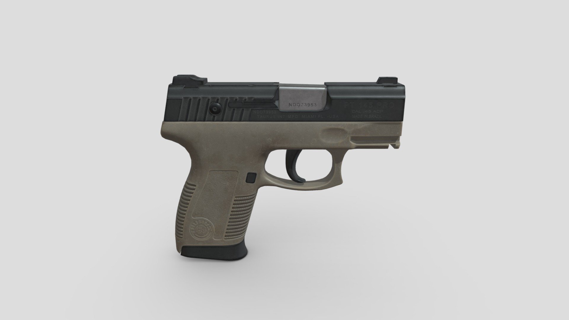 Taurus PT145 - Low Poly - PBR - 3D model by Rutas (@Suandoa) [aebfda5 ...