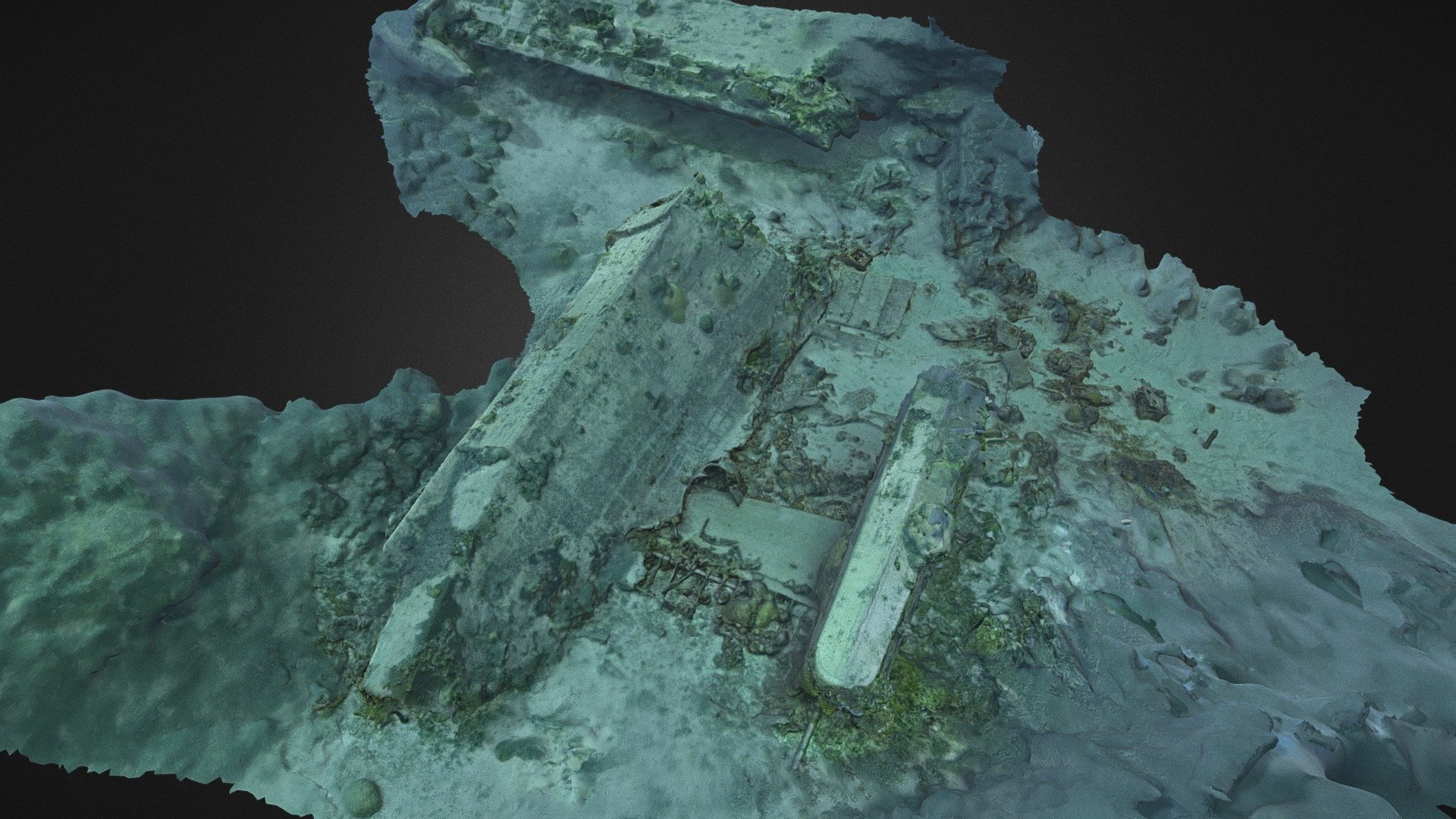 Emily Flying Boat wreck, Chuuk Lagoon - 3D model by Curtin HIVE ...