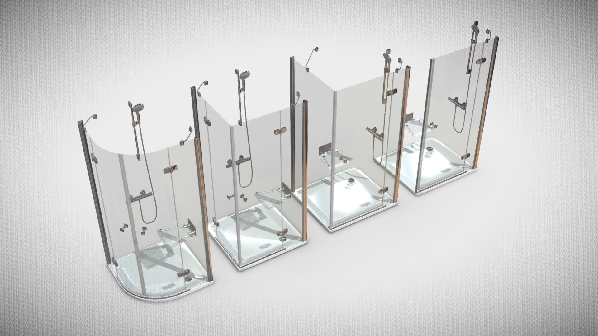 Shower room RAVAK SmartLine - Buy Royalty Free 3D model by madMIX ...