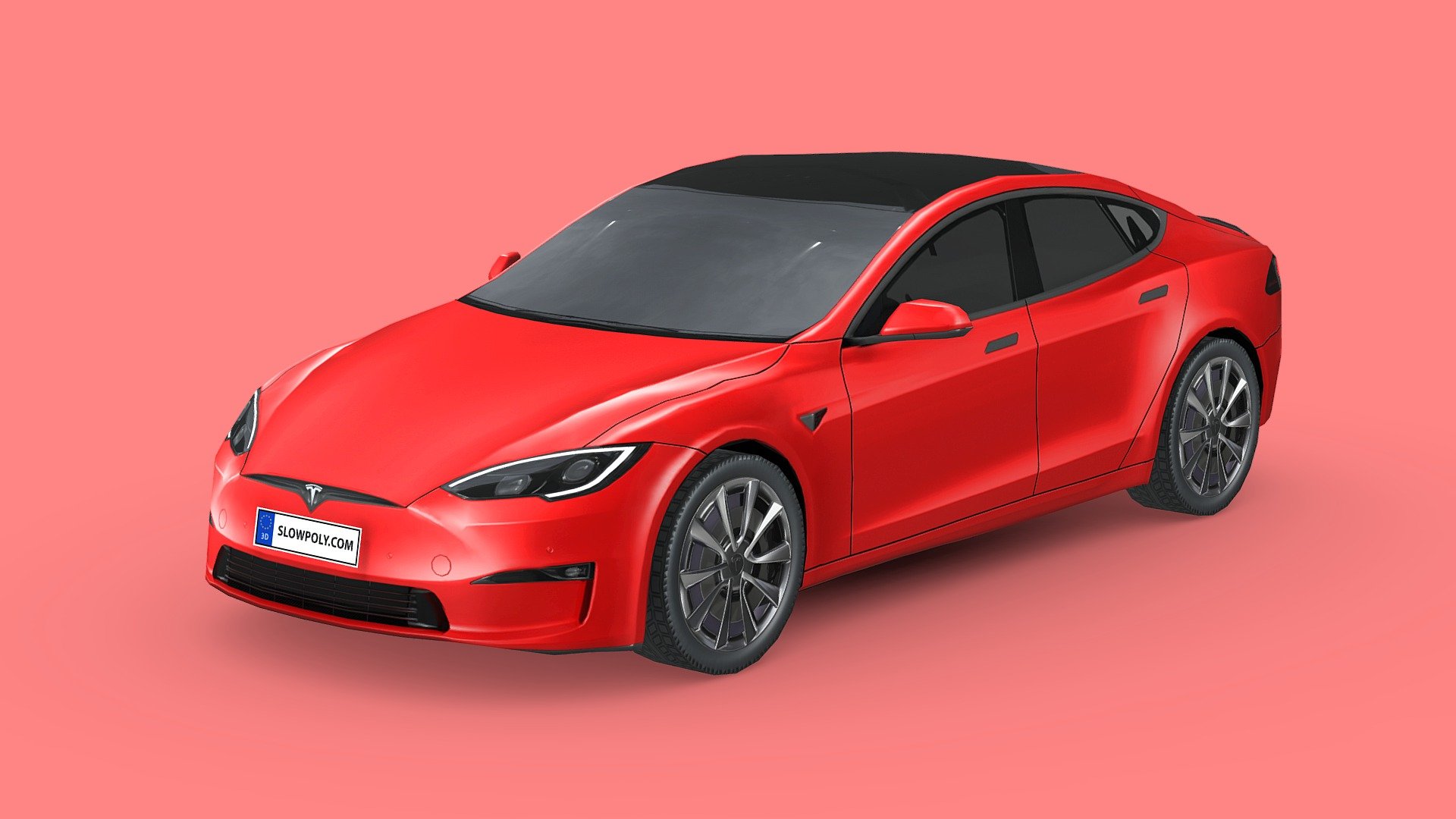 Tesla model S Plaid 2023 - Download Free 3D model by slowpoly [aec912e ...