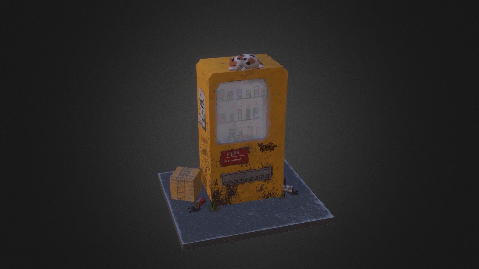 cat & the vending machine - Download Free 3D model by hosia [aeccf29 ...