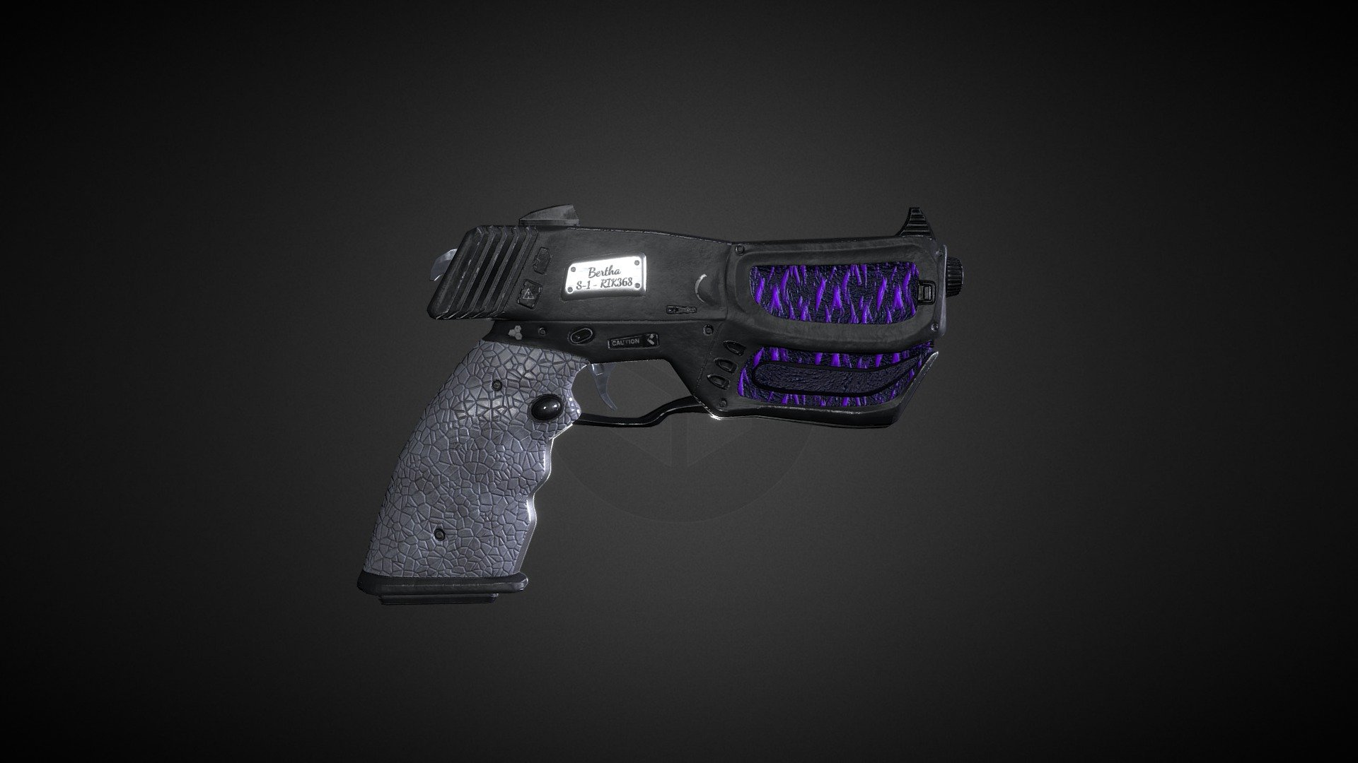 Pistol "Bertha" - Download Free 3D model by Tatiana Kunitsyna (@Litari ...