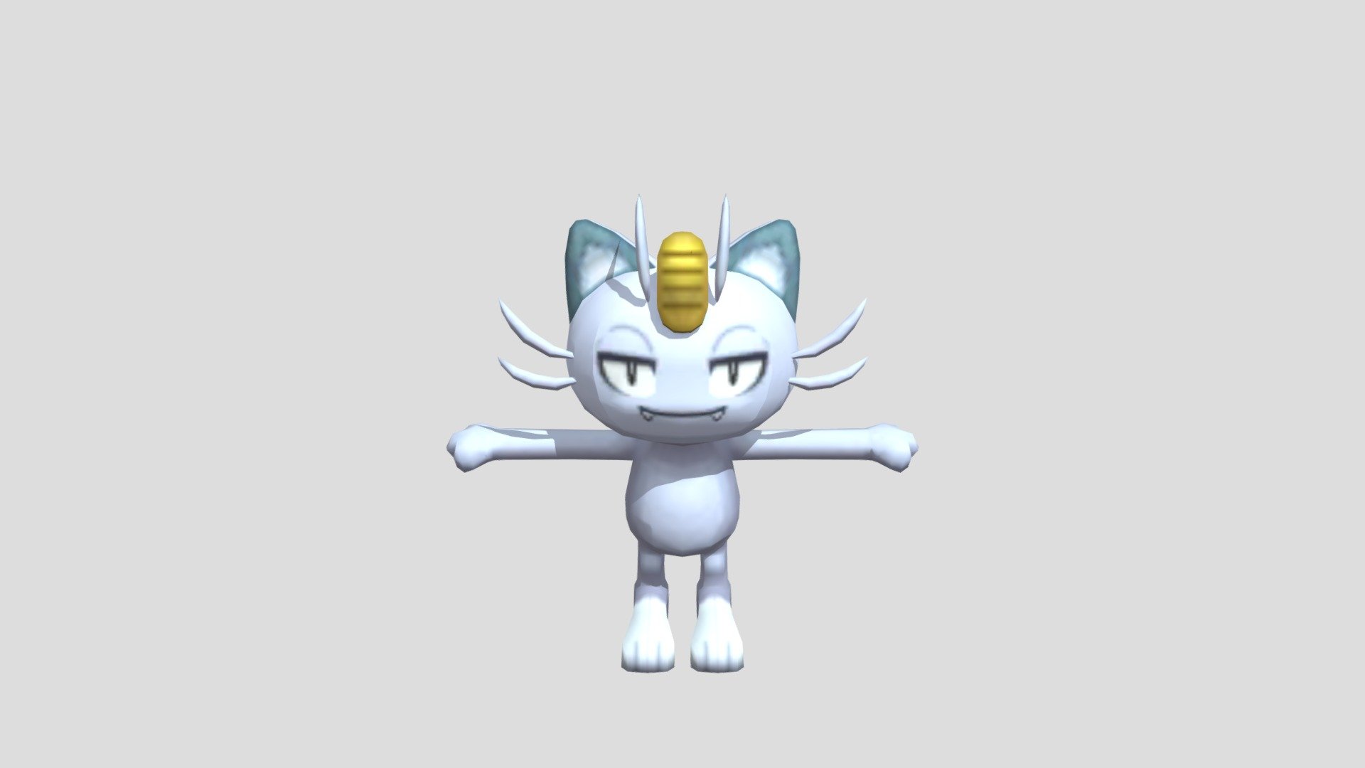3DS - Pokemon Sun Moon - 052 Meowth - Download Free 3D model by ...