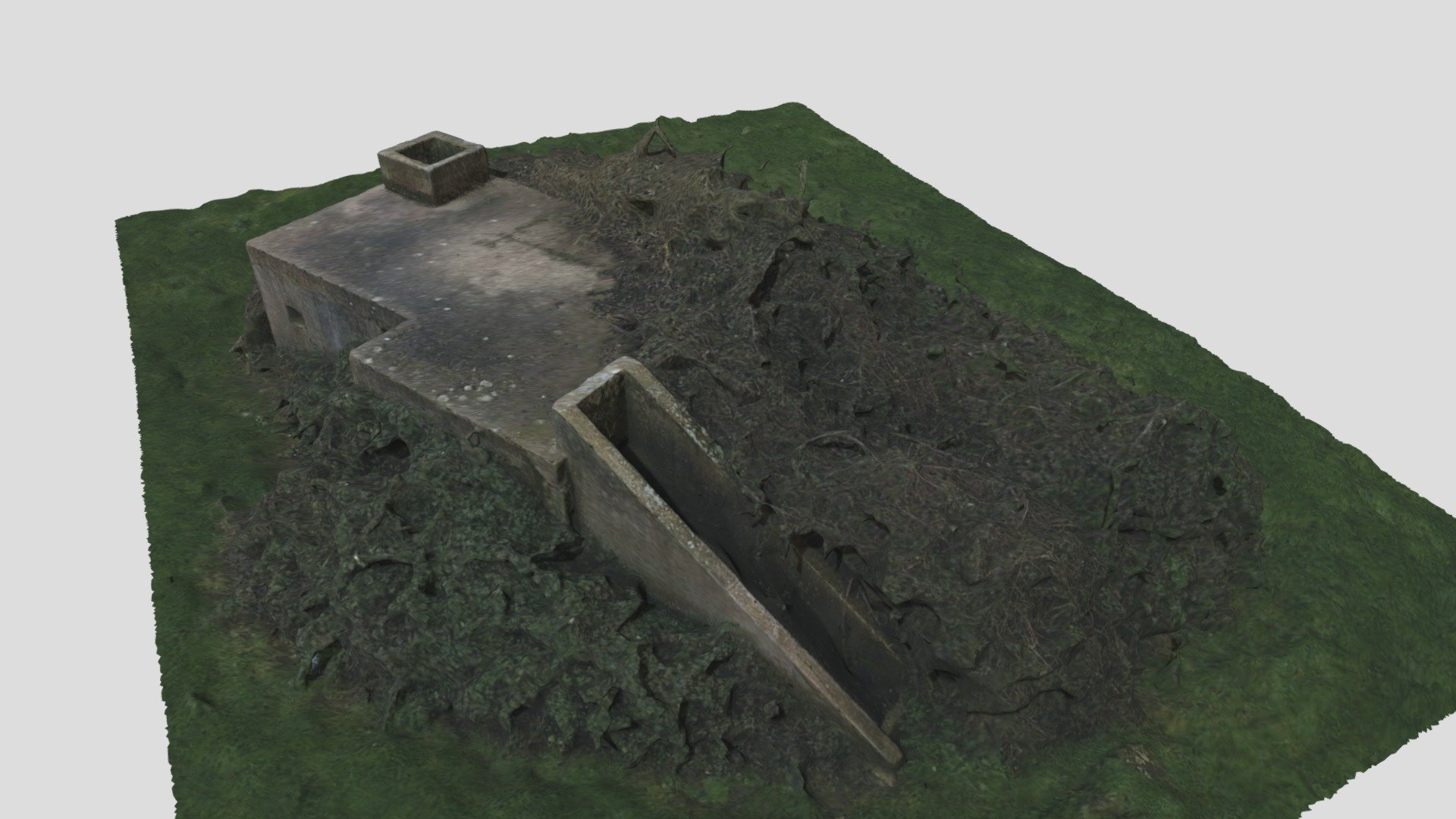 Part of WWII Thames Estuary Shell Refinery Decoy - 3D model by ArheoTip ...