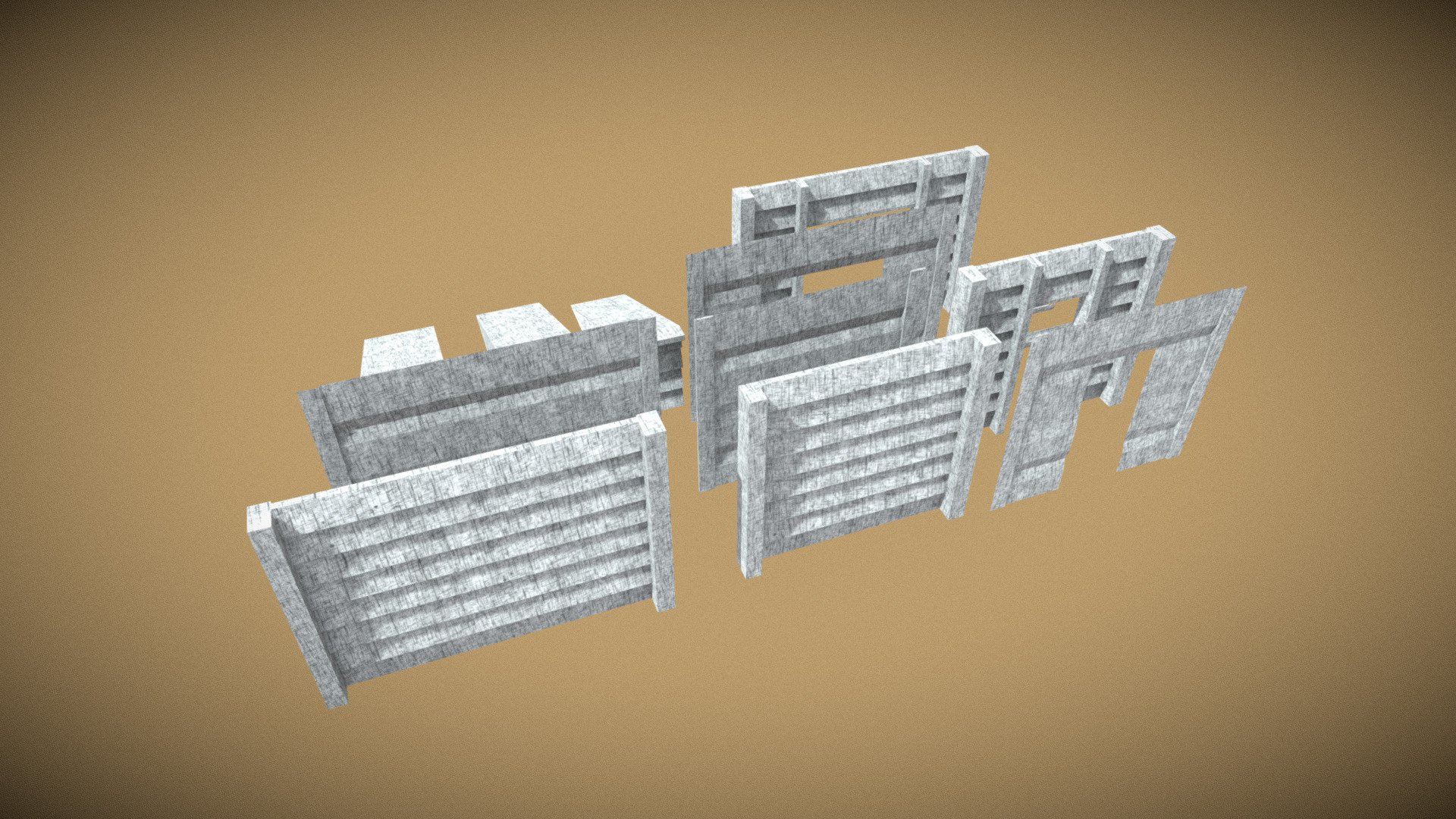 Walls - 3D model by Biekie [aed6335] - Sketchfab