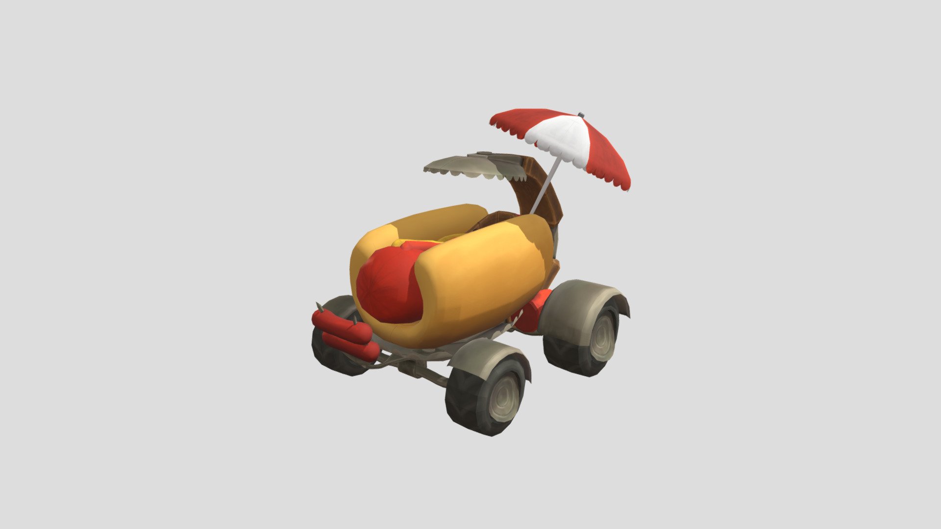 Hotdog Car - 3D model by Mertin [aed7156] - Sketchfab