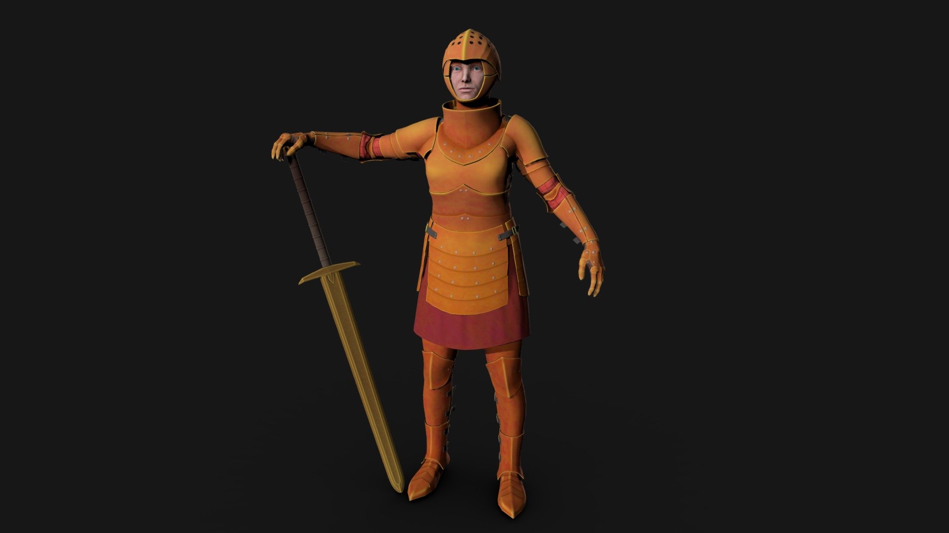 Painted Knight - 3D model by Carl-HeinzLangley [aed8215] - Sketchfab