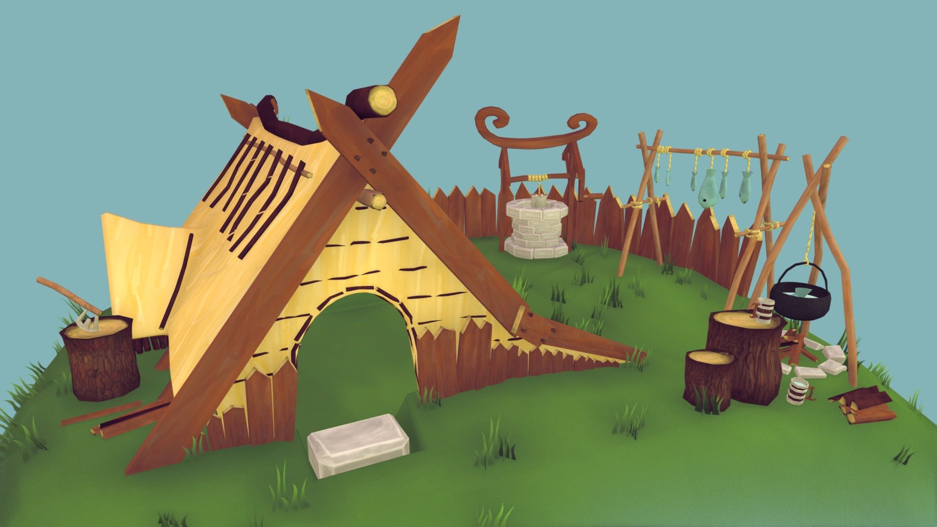 Stylized Viking Pit-House - Download Free 3D model by Maxitaxx [aed9954 ...