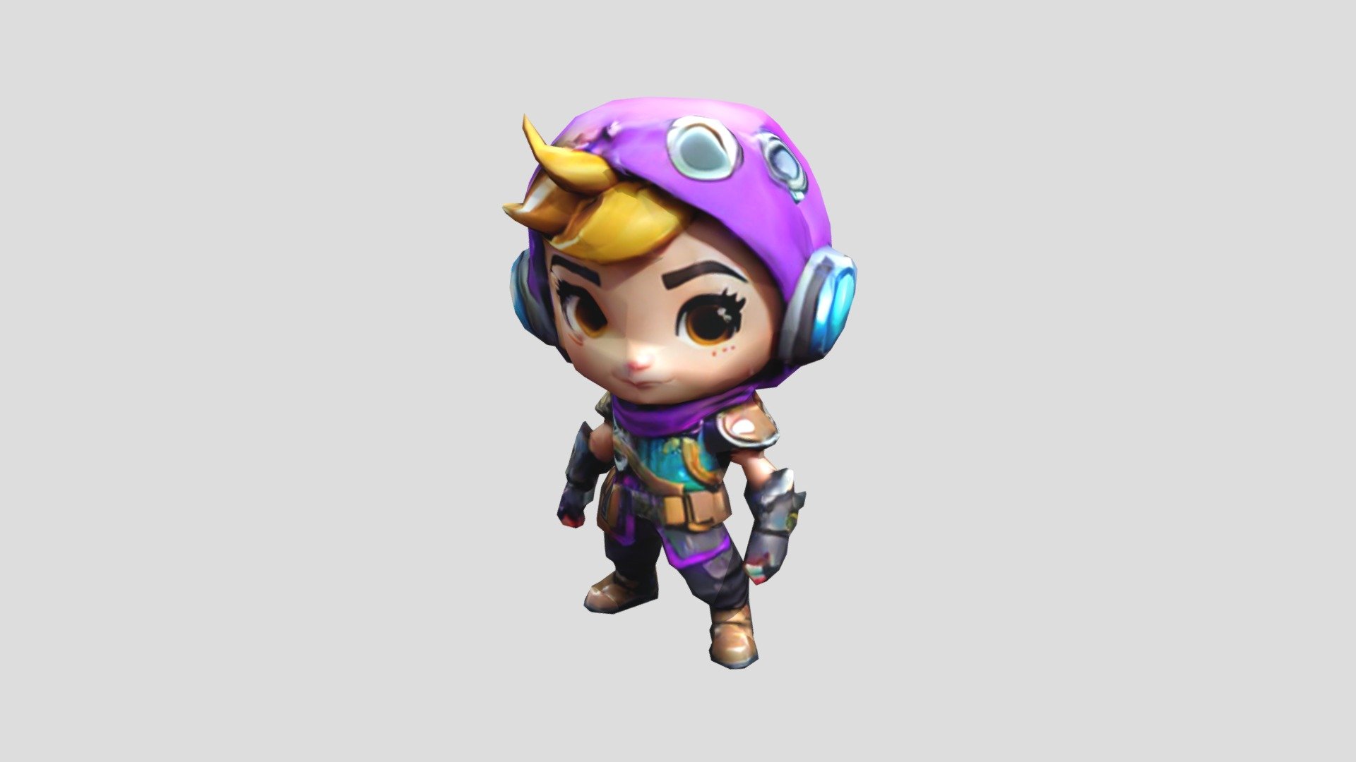 Violet Pink Doll A Toy Cartoon Character in Mage - Download Free 3D ...