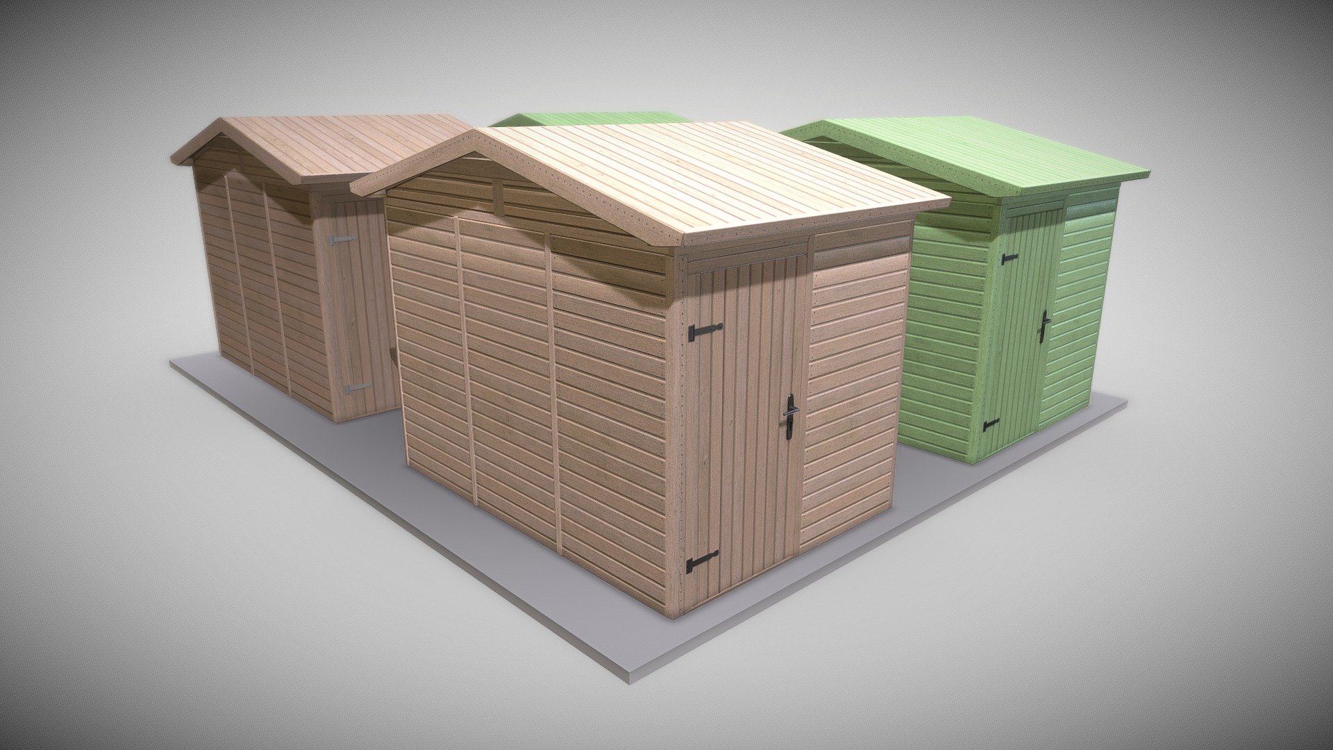 Wooden Garden Shed (Low-Poly Version) - Buy Royalty Free 3D model by ...