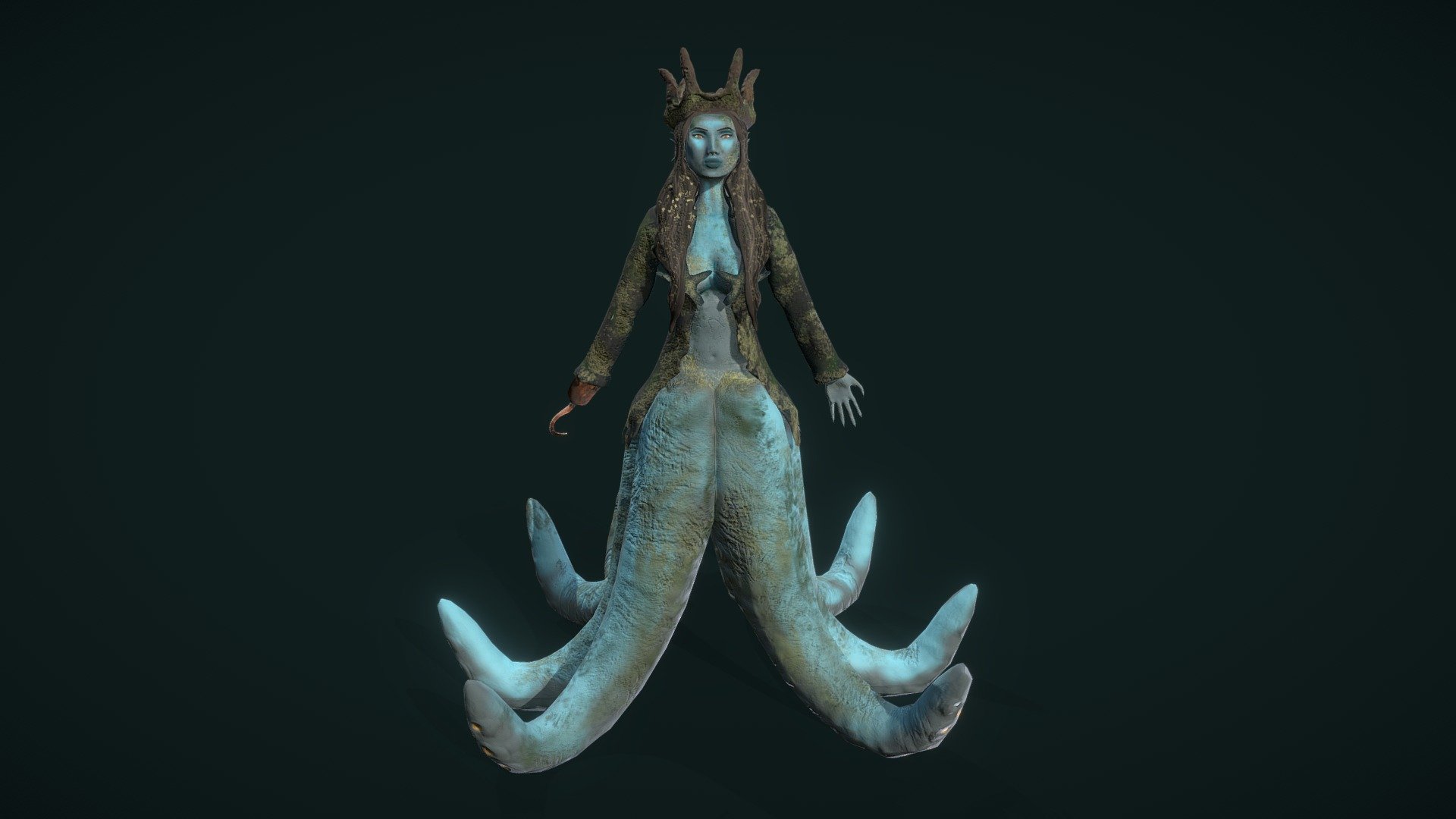 Cecaelia Pirate Captain - 3D model by randle23456 [aee11b3] - Sketchfab