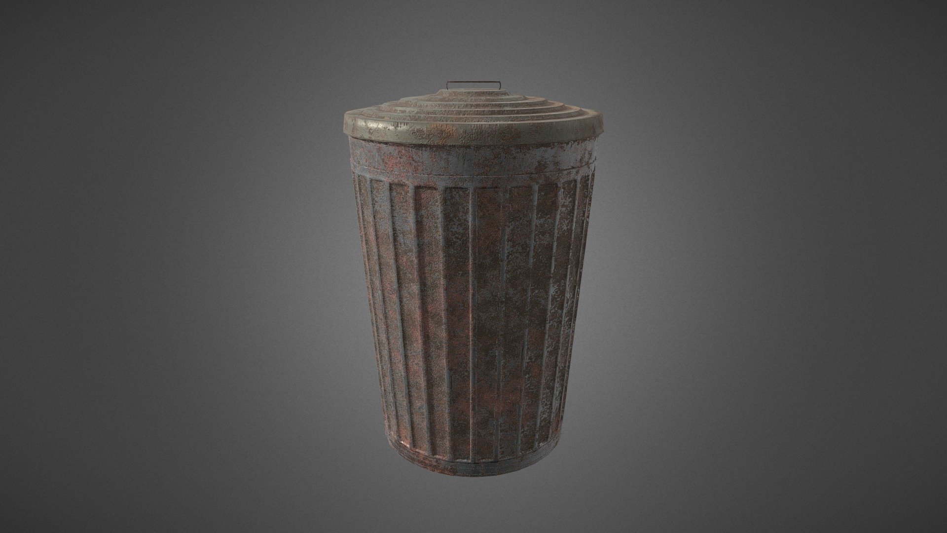 Old rusted metal trash can - 3D model by Madartist22 [aee1a1f] - Sketchfab