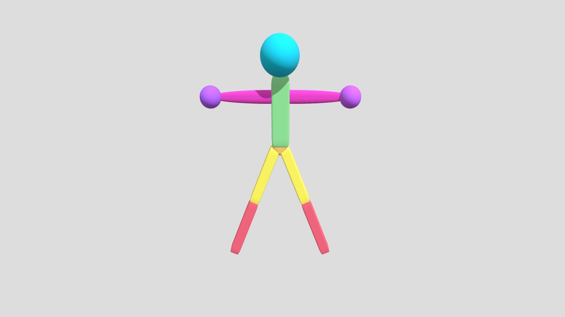 RGB Stickman - 3D model by ragdev [aeec1ab] - Sketchfab