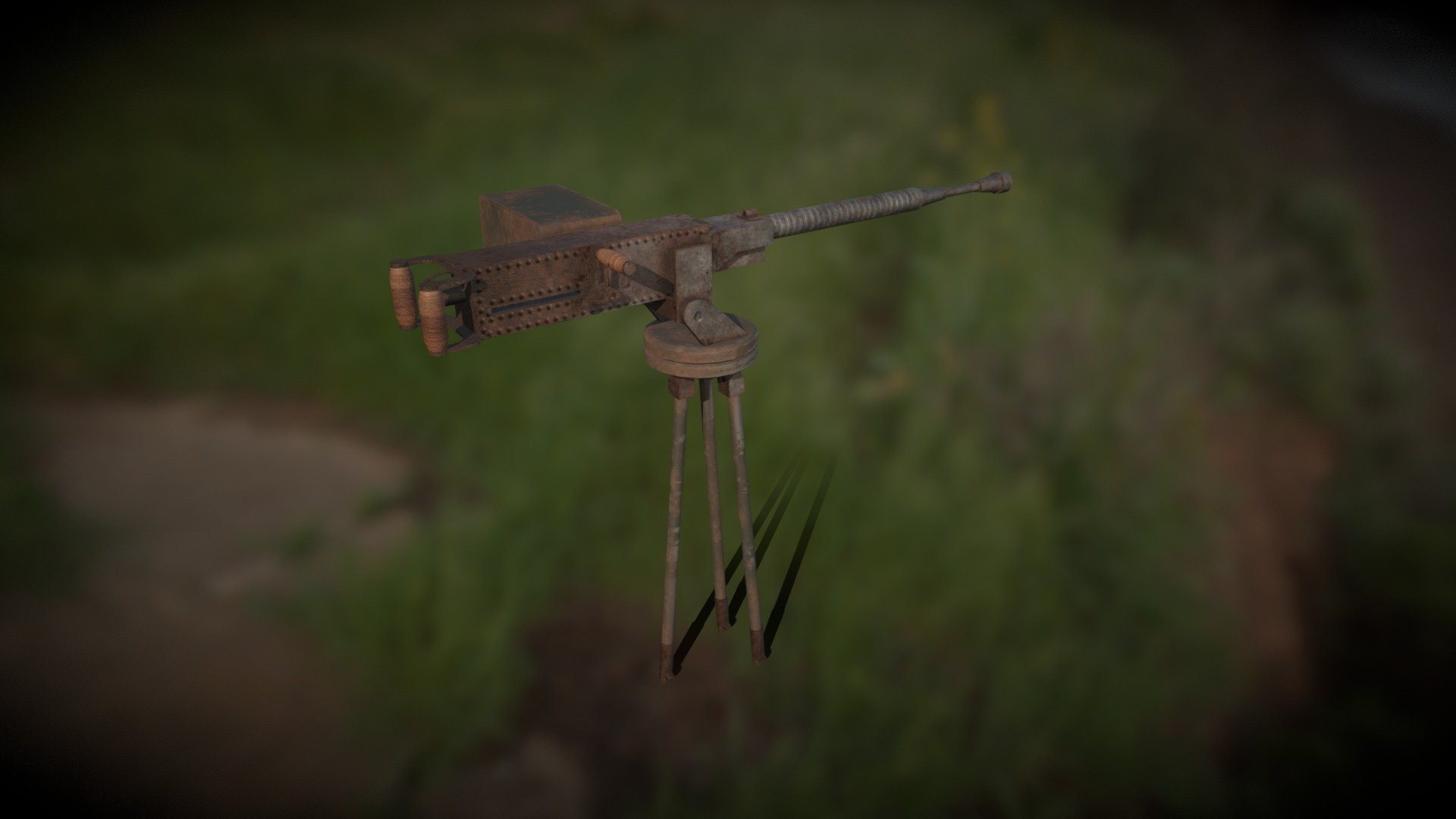 Old machine gun FREE - Download Free 3D model by Ajay S Anil ...