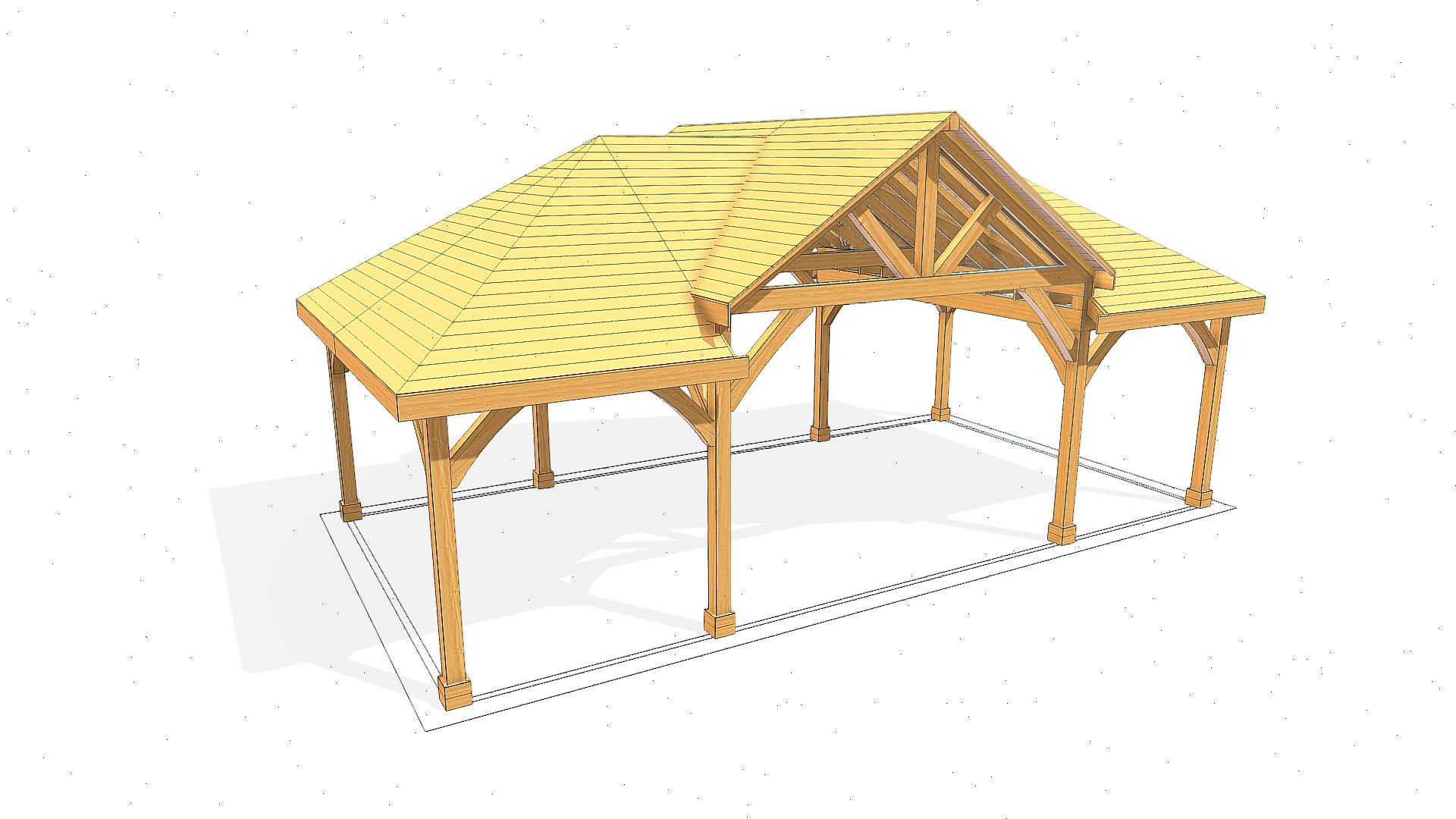 Custom Pavilion Project 41 ft L x 22 ft W - 3D model by FR- Conceptual ...