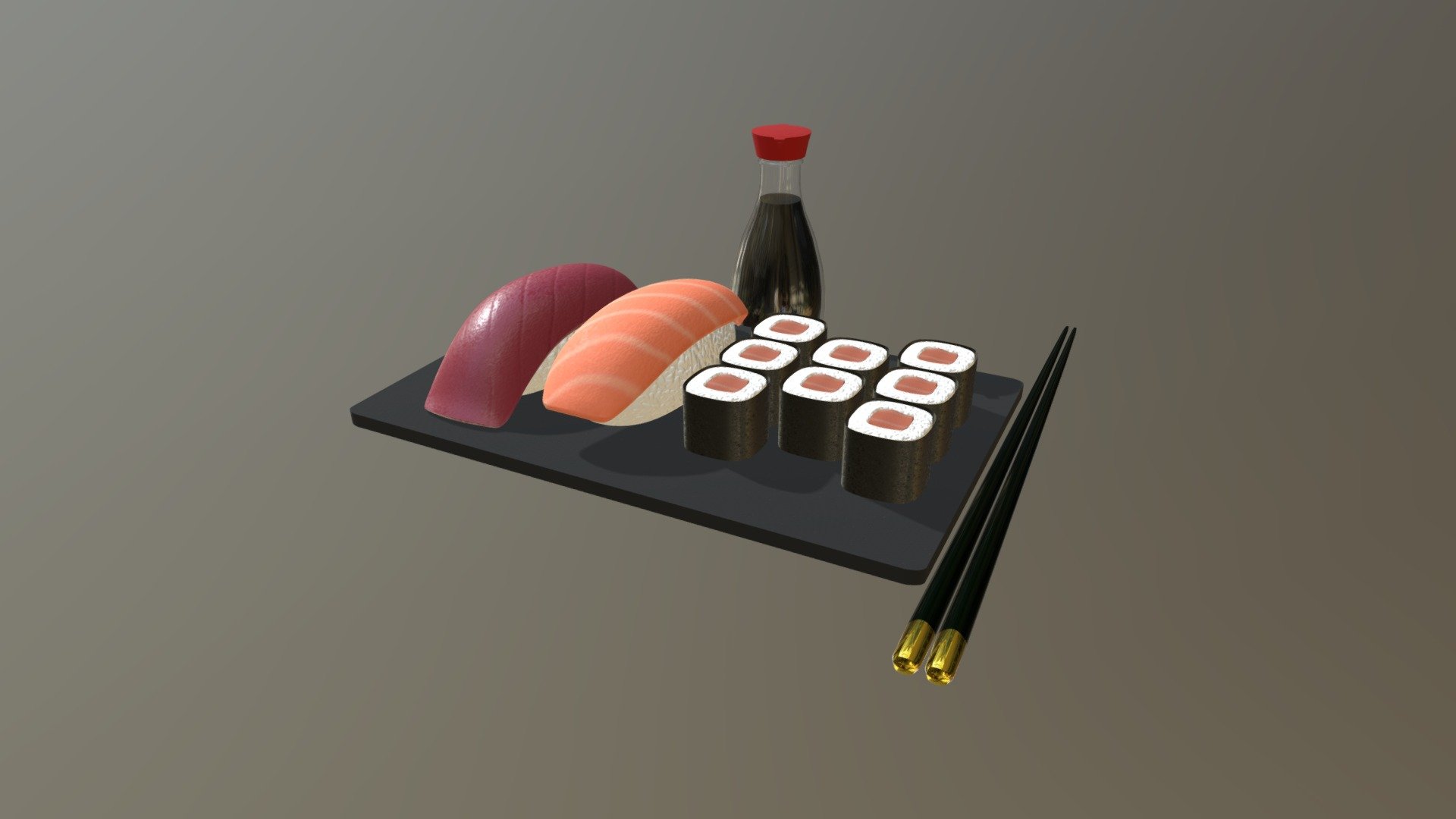 Sushi - nigiri and hosomaki - 3D model by rich48 [aef3f5a] - Sketchfab
