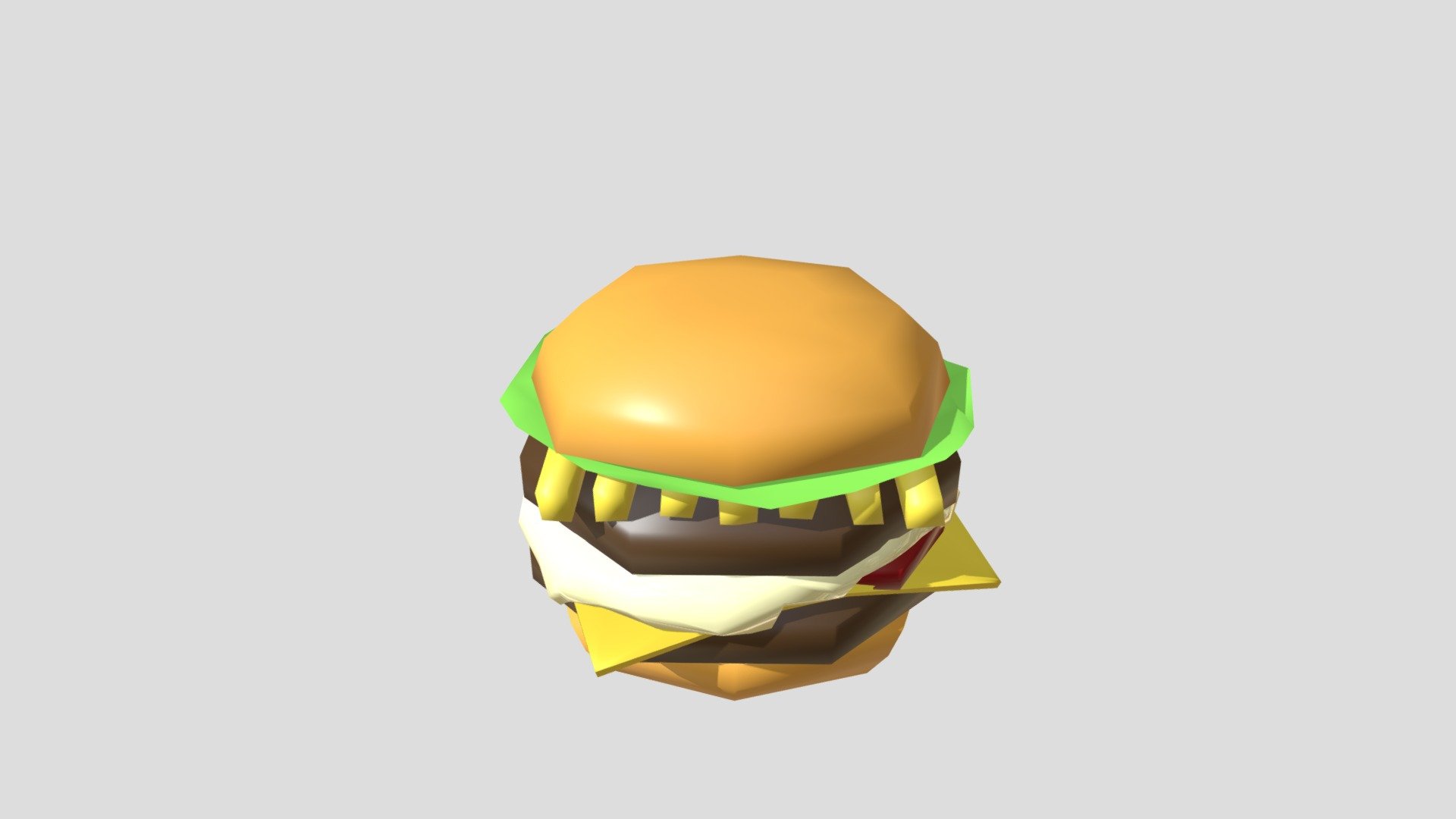 Low Poly Burger (With Double Patty) - Download Free 3D model by ...