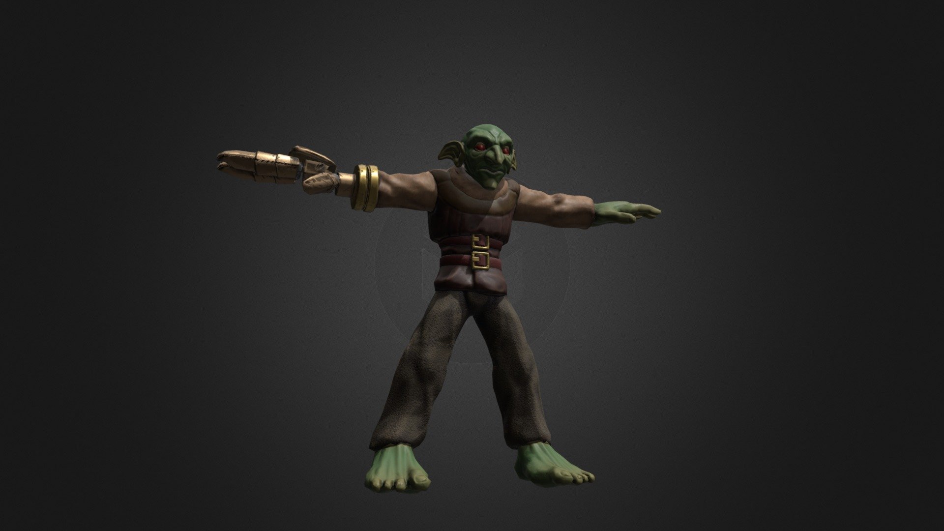 Goblin With Prosthetic Hand - Download Free 3D model by Jason.Lonquist ...