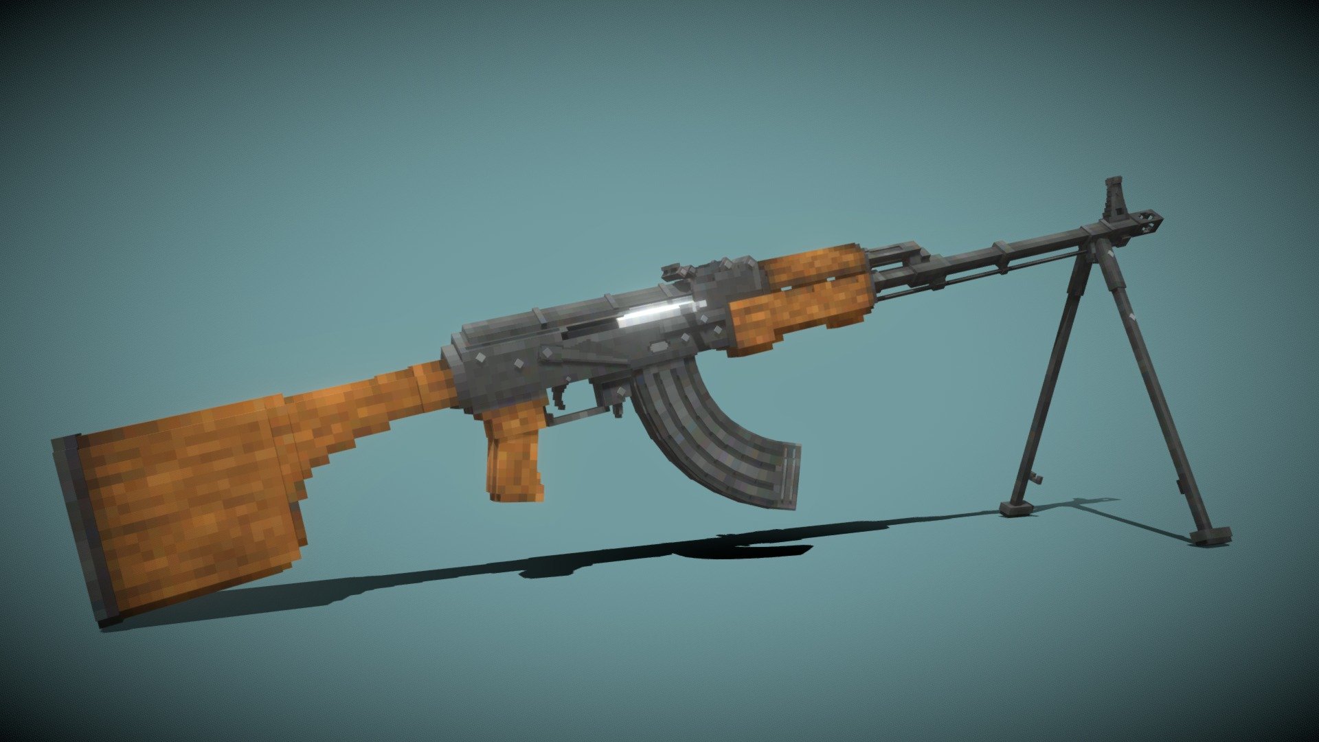 RPK - Wooden & Polymer - w/Attachments [Voxel] - 3D model by Radium ...