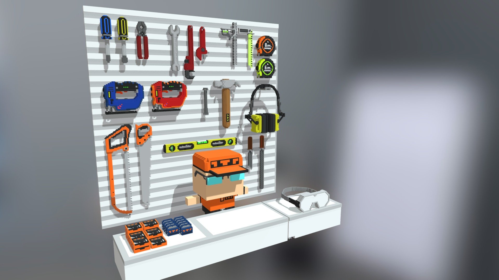 Voxel Toolstand - Download Free 3D model by Rufián (@Rufian) [aefbdac ...