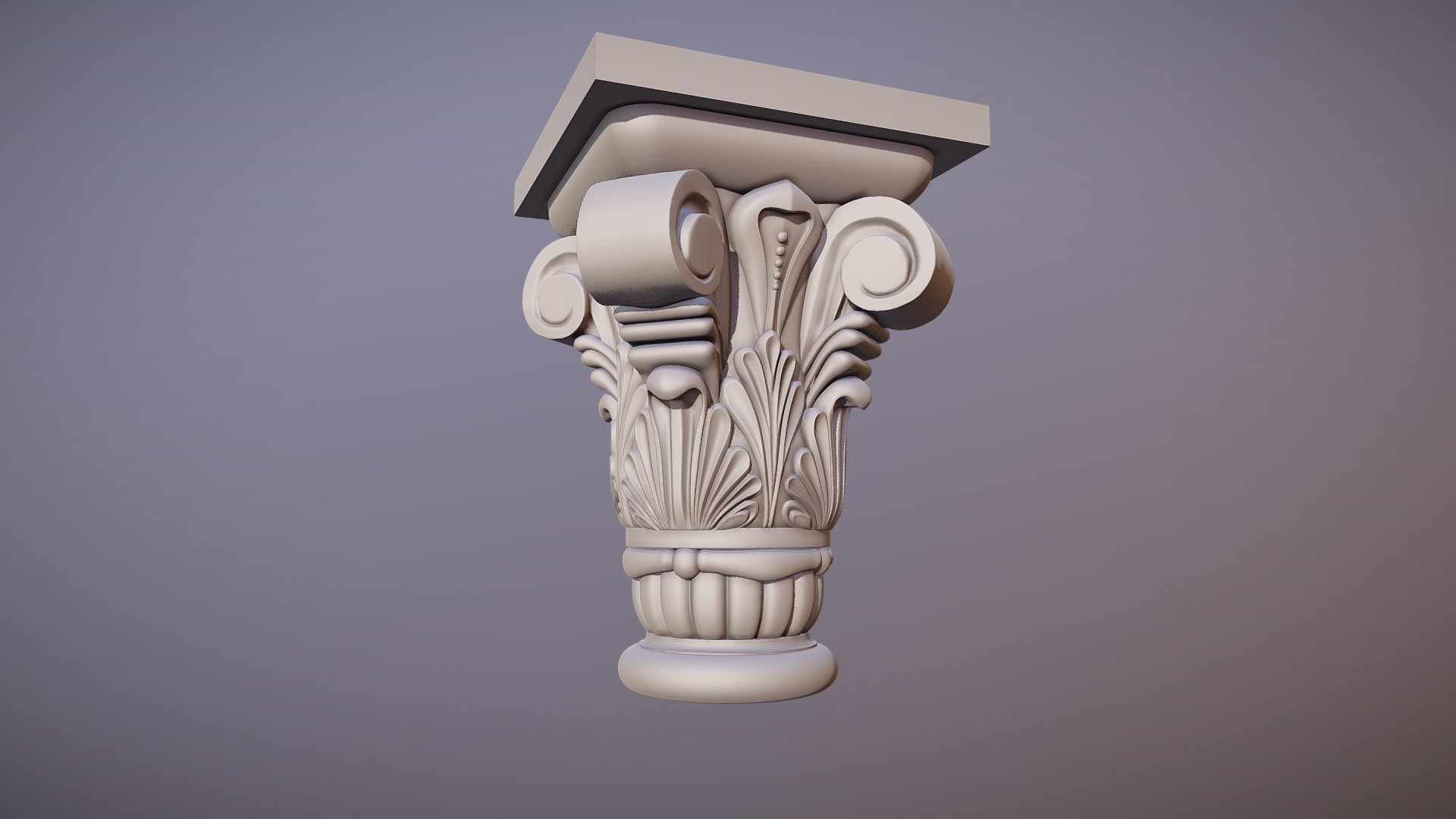 Column capital - 3D model by AkSdev [aefcb69] - Sketchfab