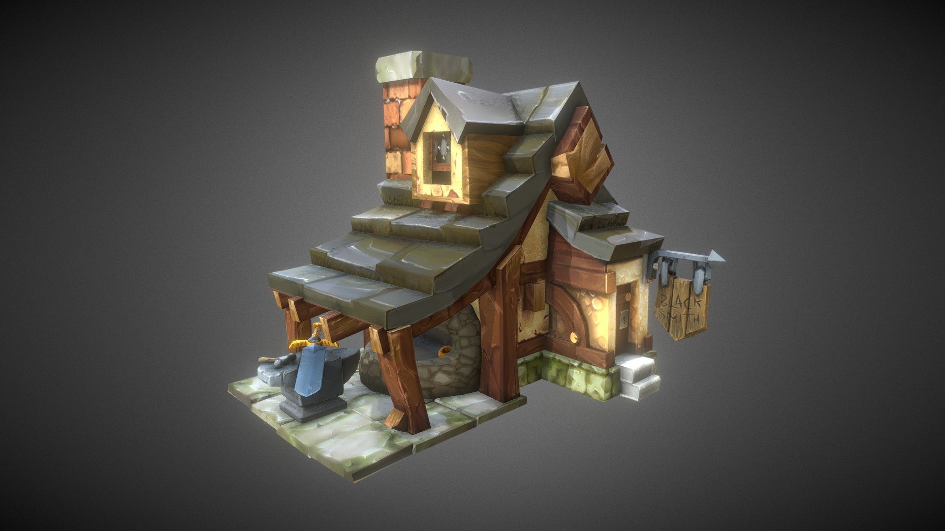 Blacksmith shop - 3D model by Constructidecepticon [aefd89e] - Sketchfab