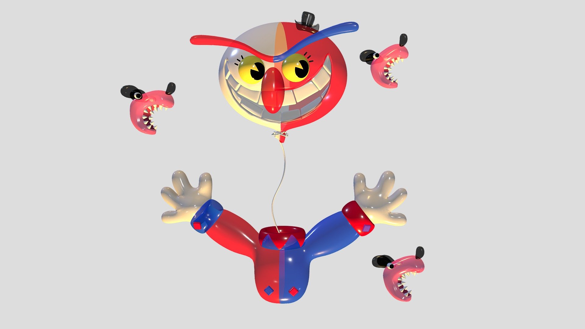 Beep Clown - 3D model by Azael (@AU2319) [aefed97] - Sketchfab
