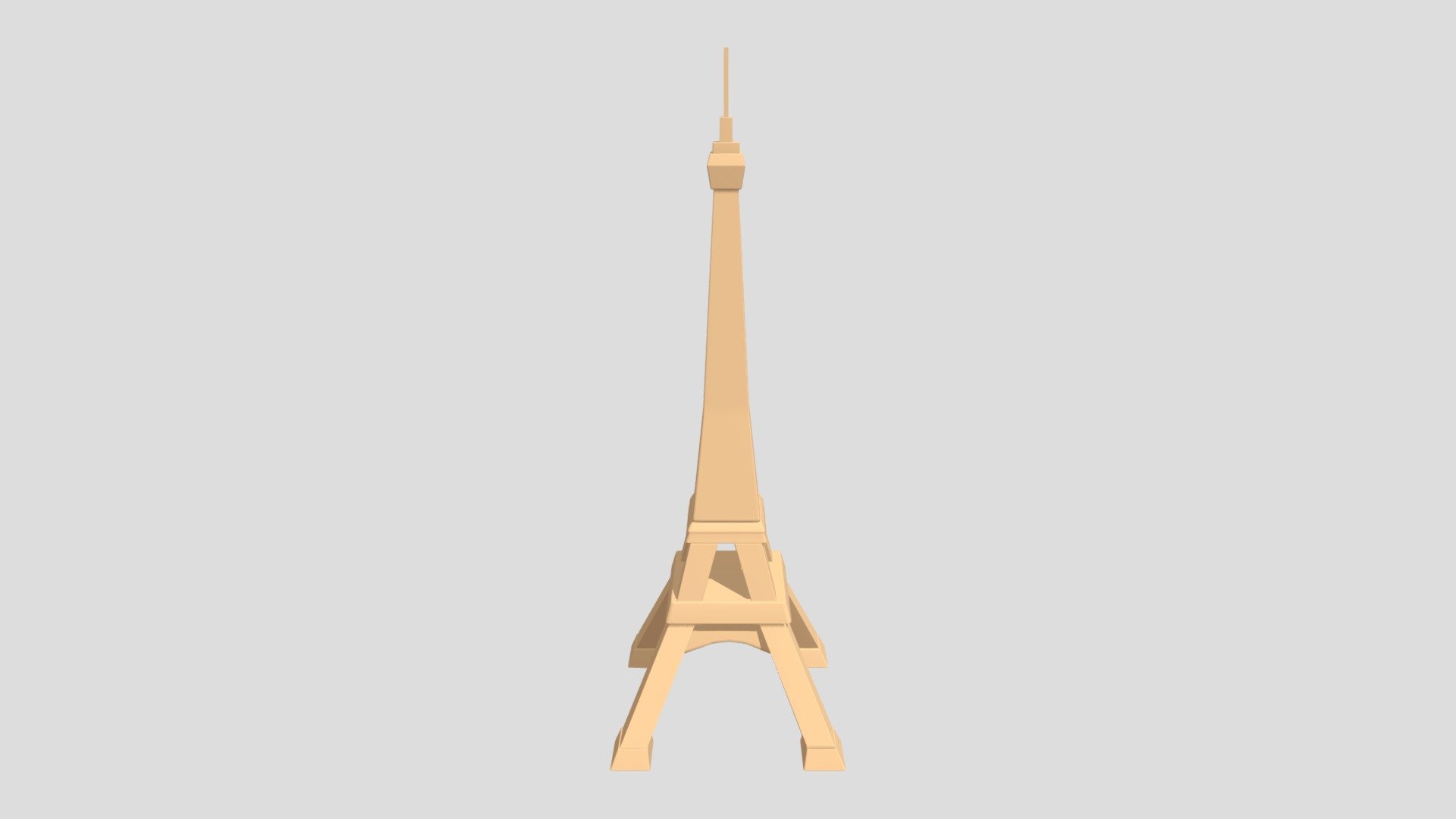 Eiffel Tower - 3D model by goldcrest (@goldcrestt) [af017c6] - Sketchfab