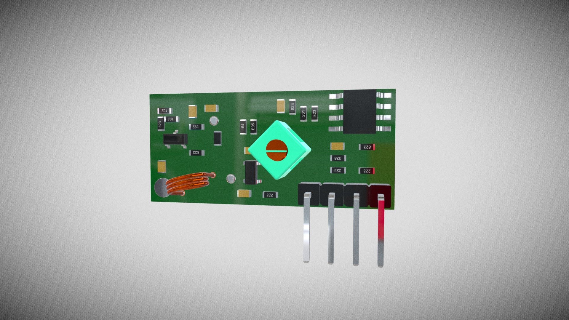 Receptor RF 433MHz - Download Free 3D model by Robótica Paraná ...