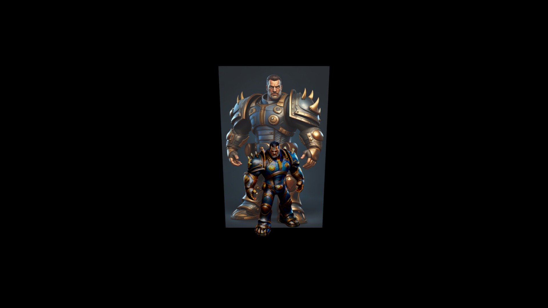 a statue of a man in armor This image shows a de - Download Free 3D ...