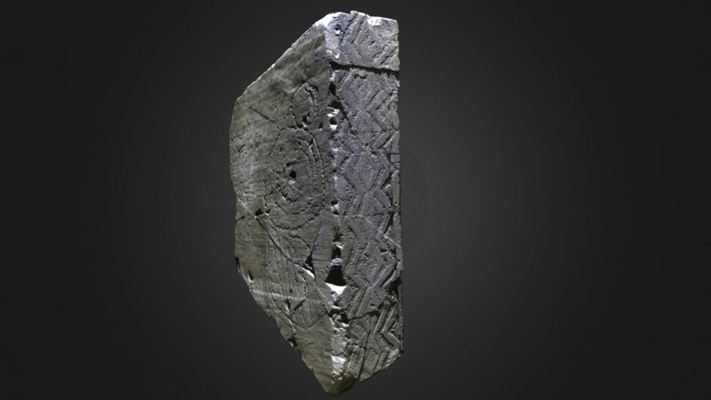 Decorated Stone in Fourknocks Passage Tomb - 3D model by hfenton ...