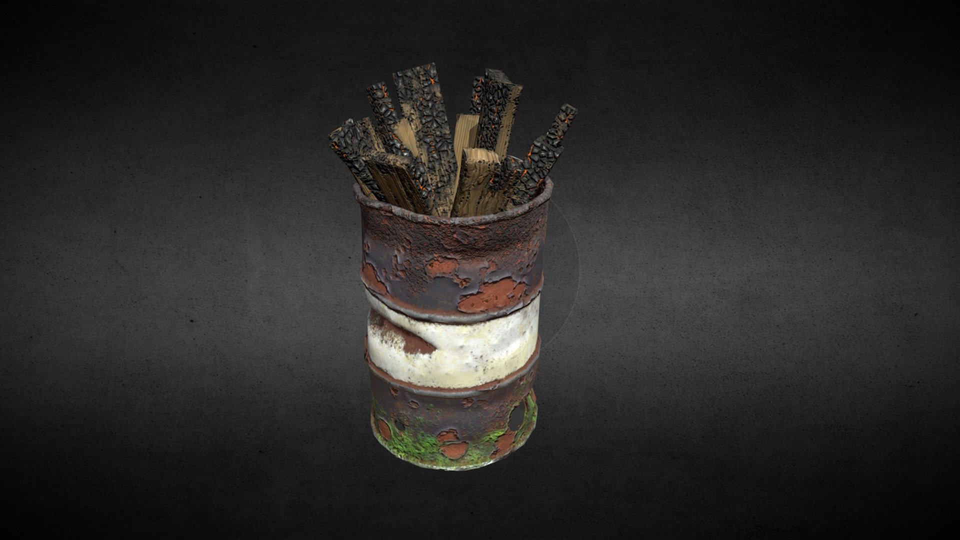 Post-apo burn barrel - 3D model by Piotr Świerczyński (@Domperignome ...