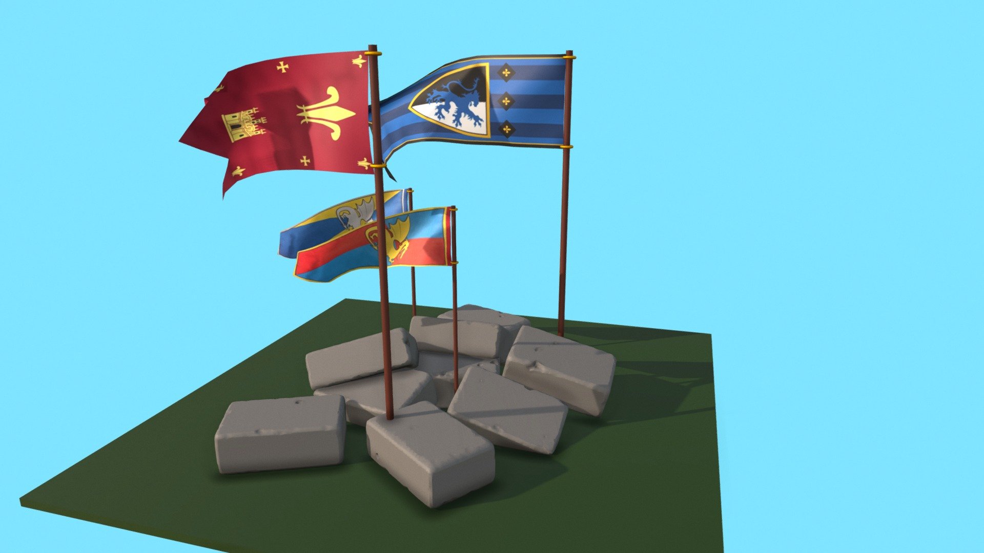 flag test - 3D model by Federico Ferretti (@federicoferretti01 ...