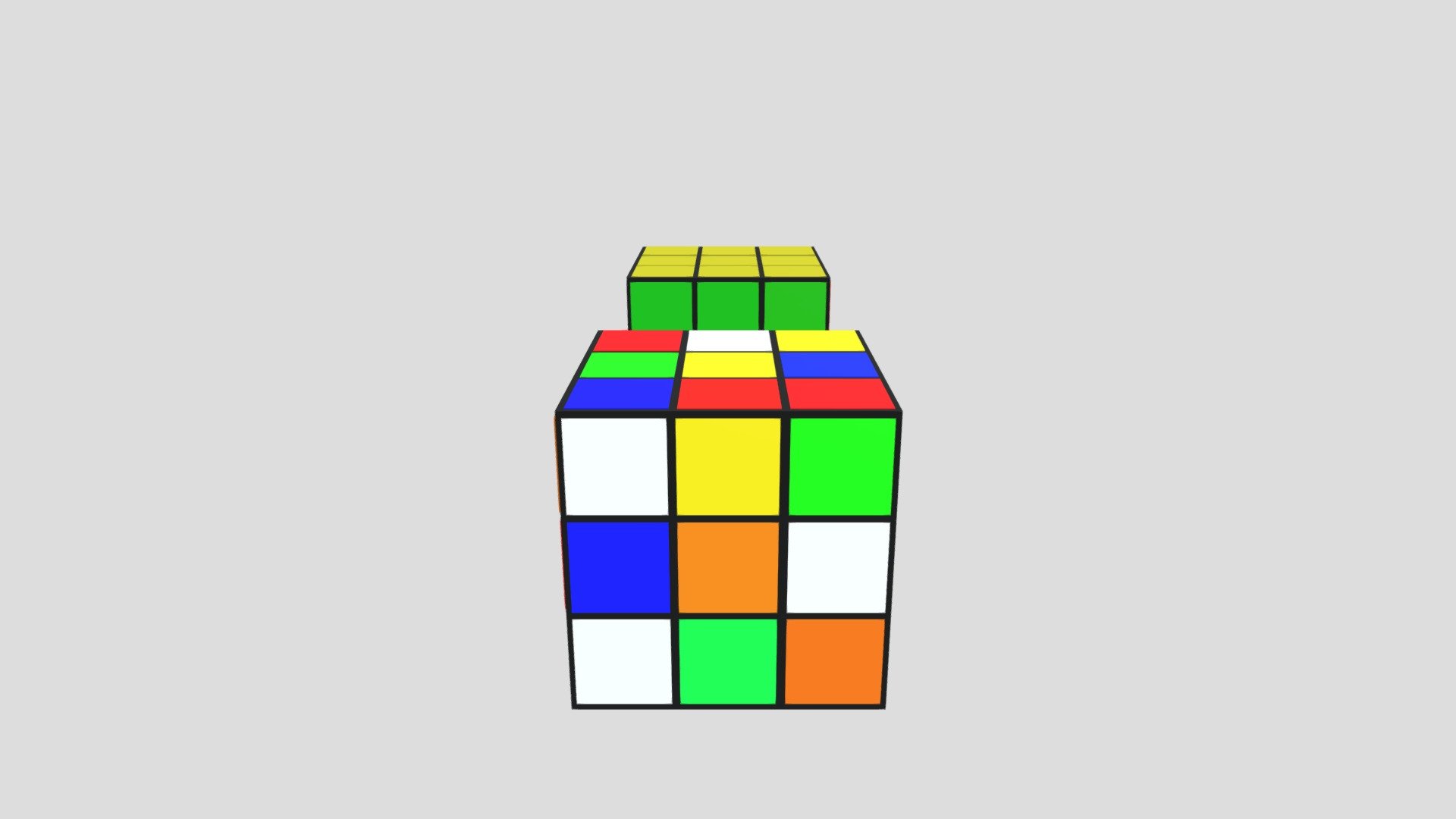 3x3 Solved and Mixed Rubik's Cubes - Download Free 3D model by TPeller ...